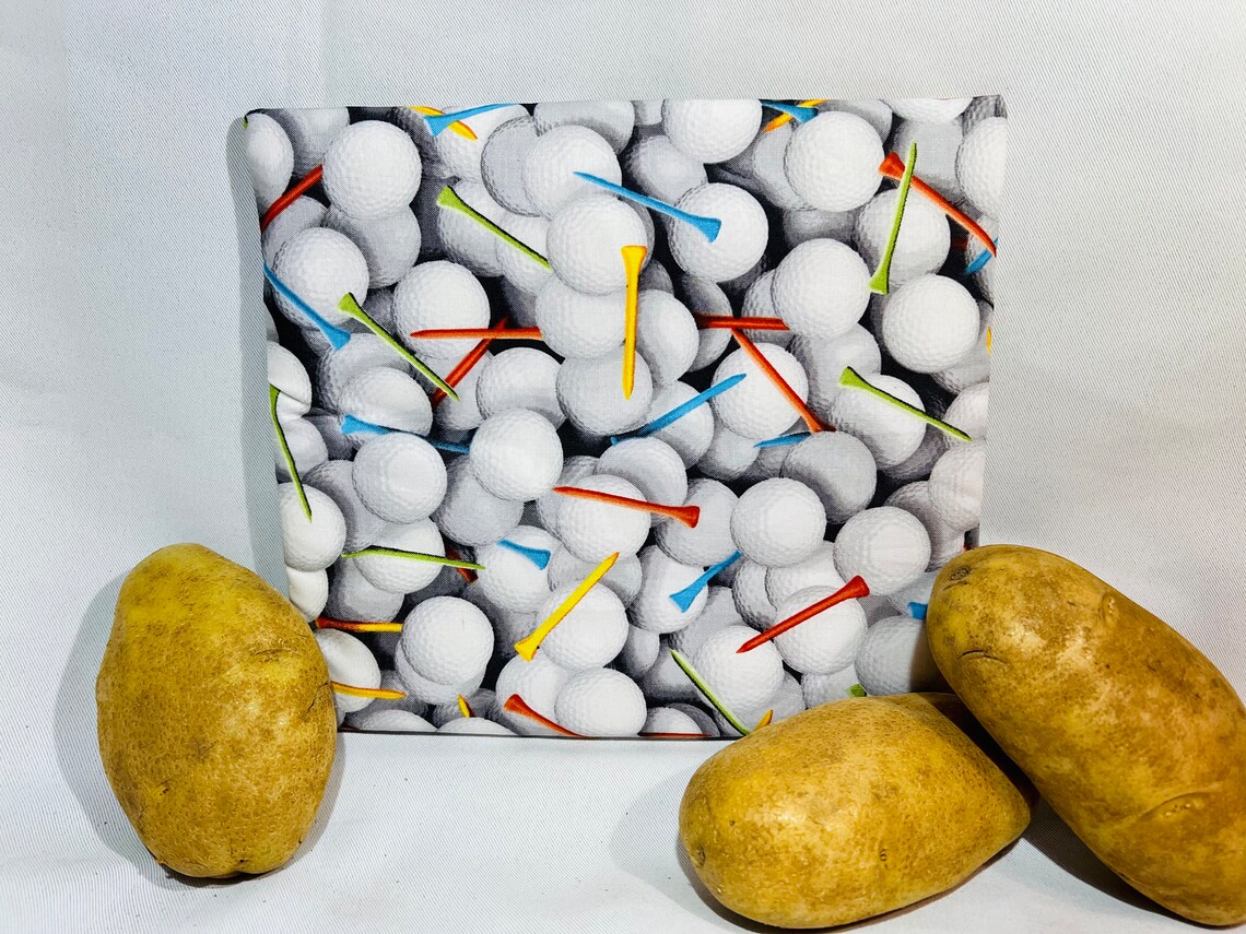 Microwave Potato Bags- Golf Balls and Tees - Etsy