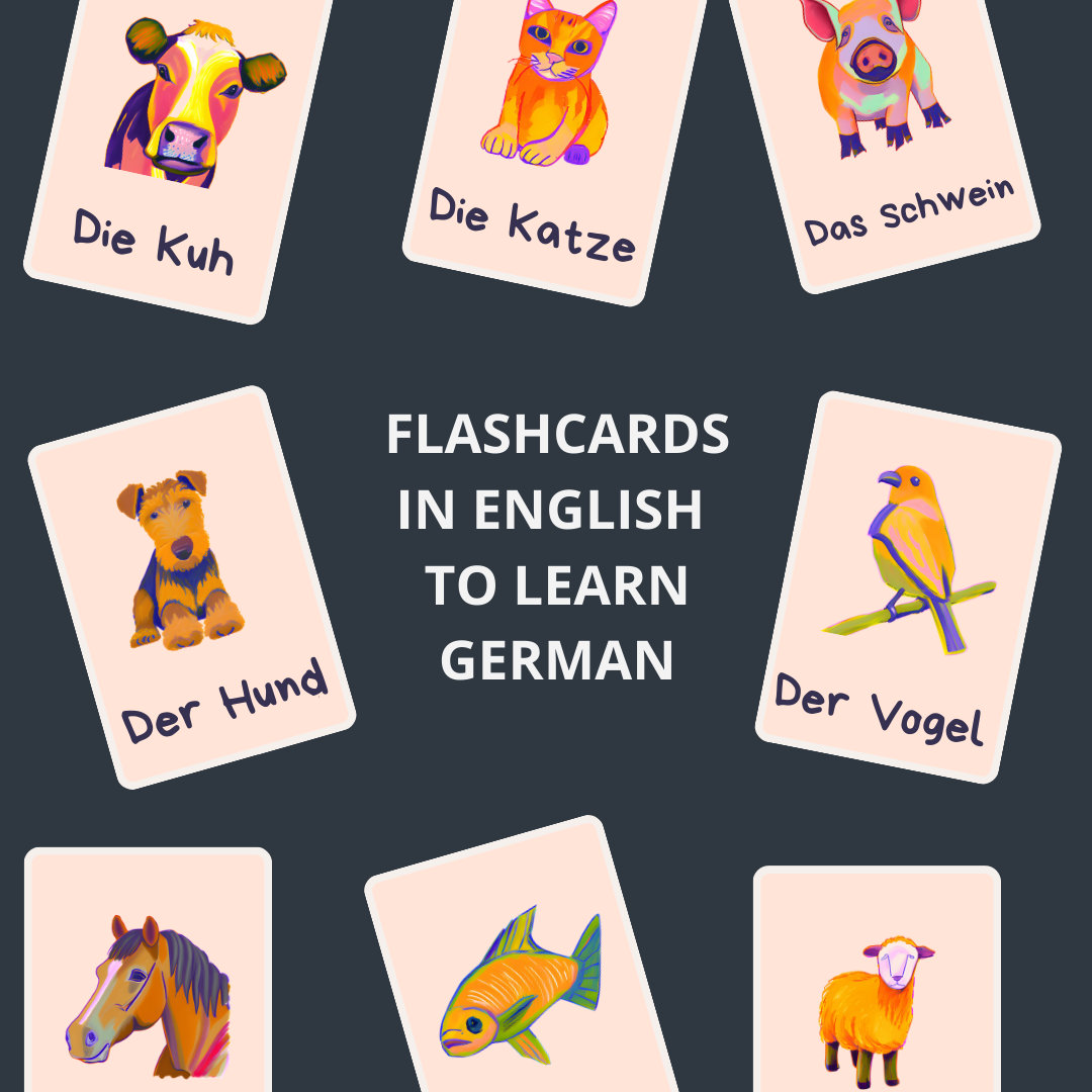 Animals in German FLASHCARDS Animals Name in German With - Etsy