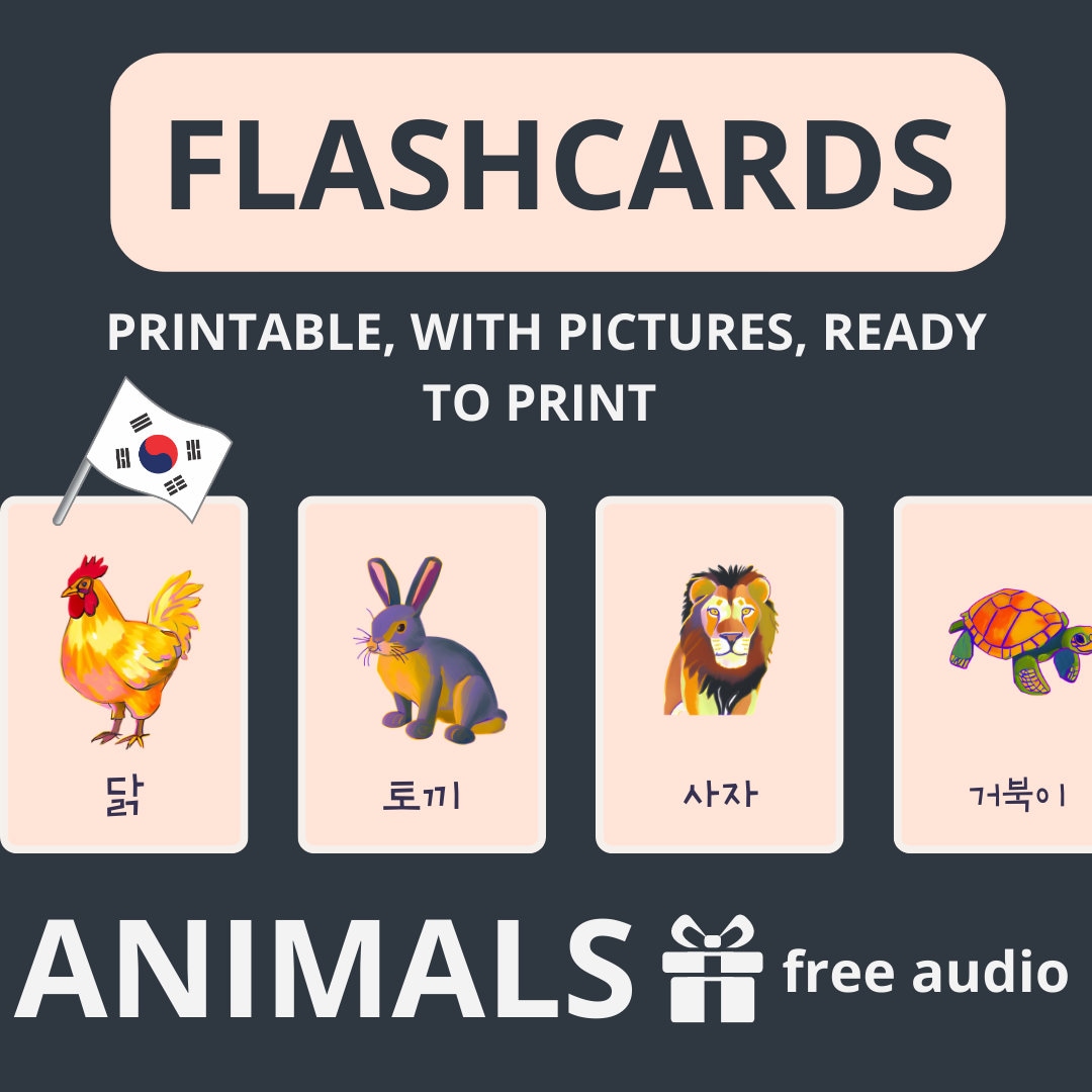 Animals in Korean, Animals in Korean Language, Animals in Korean ...