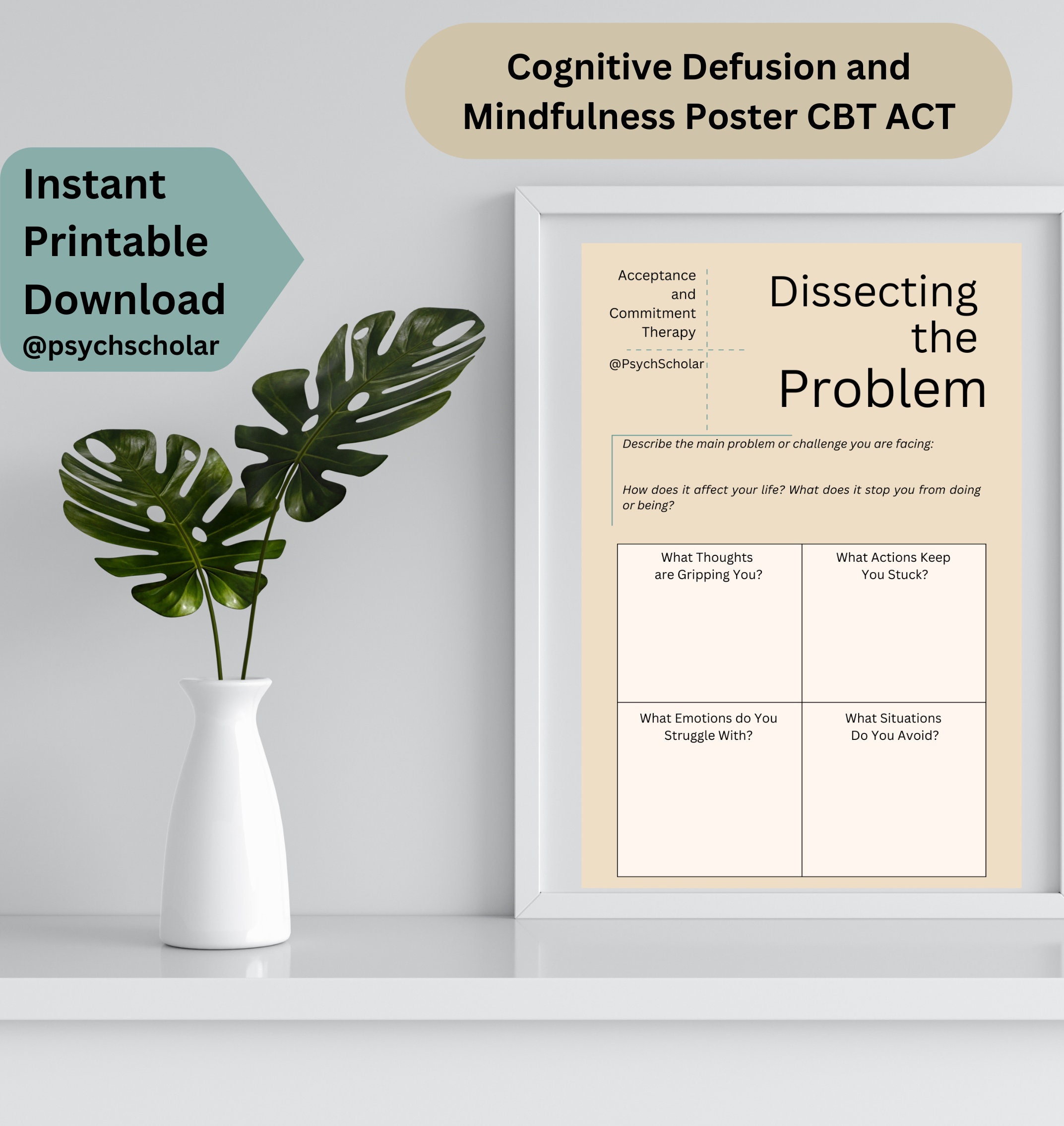 ACT Worksheet Bundle: Acceptance and Commitment Therapy Bullseye ...