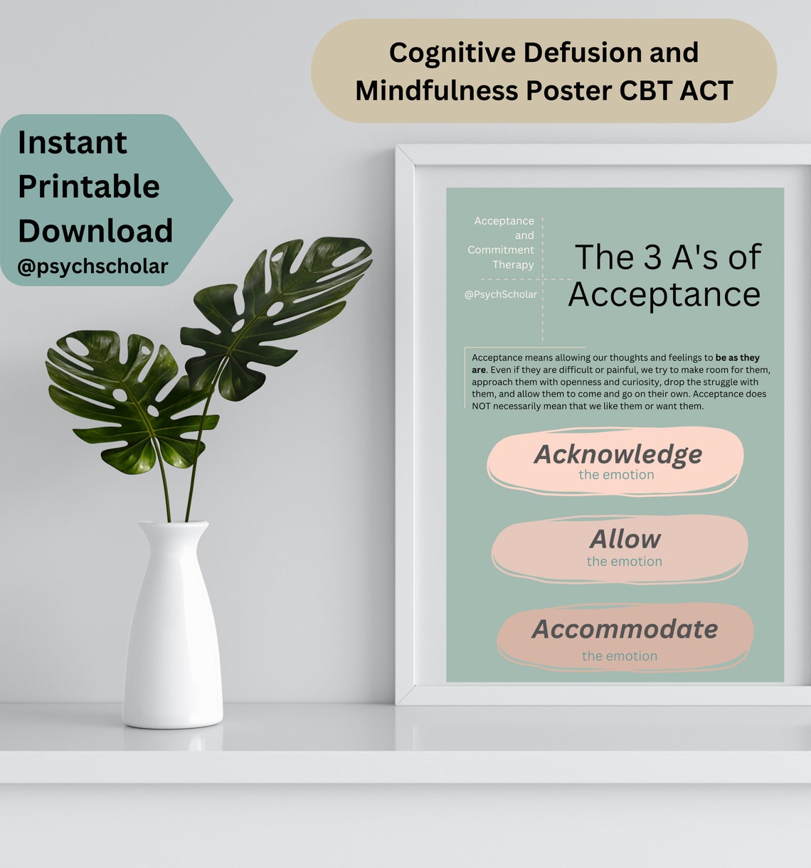 ACT Acceptance Worksheet Bundle: Acceptance and Commitment Therapy ...