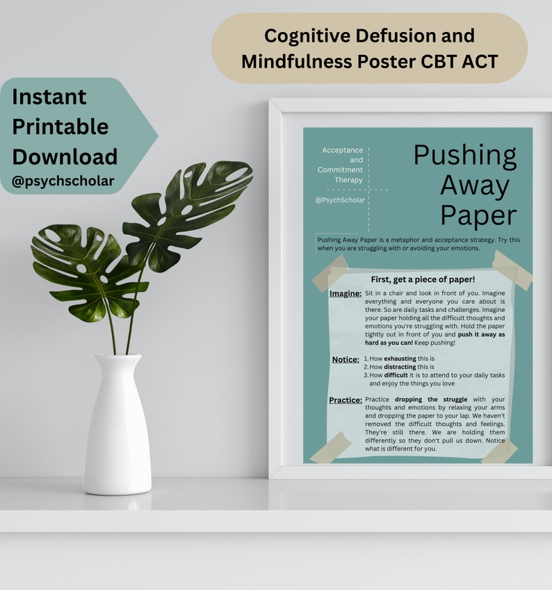 ACT Acceptance Worksheet Bundle: Acceptance and Commitment Therapy ...