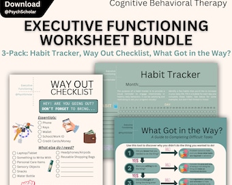 Executive Functioning Worksheet Bundle: ADHD, Autism, EF, Priority ...