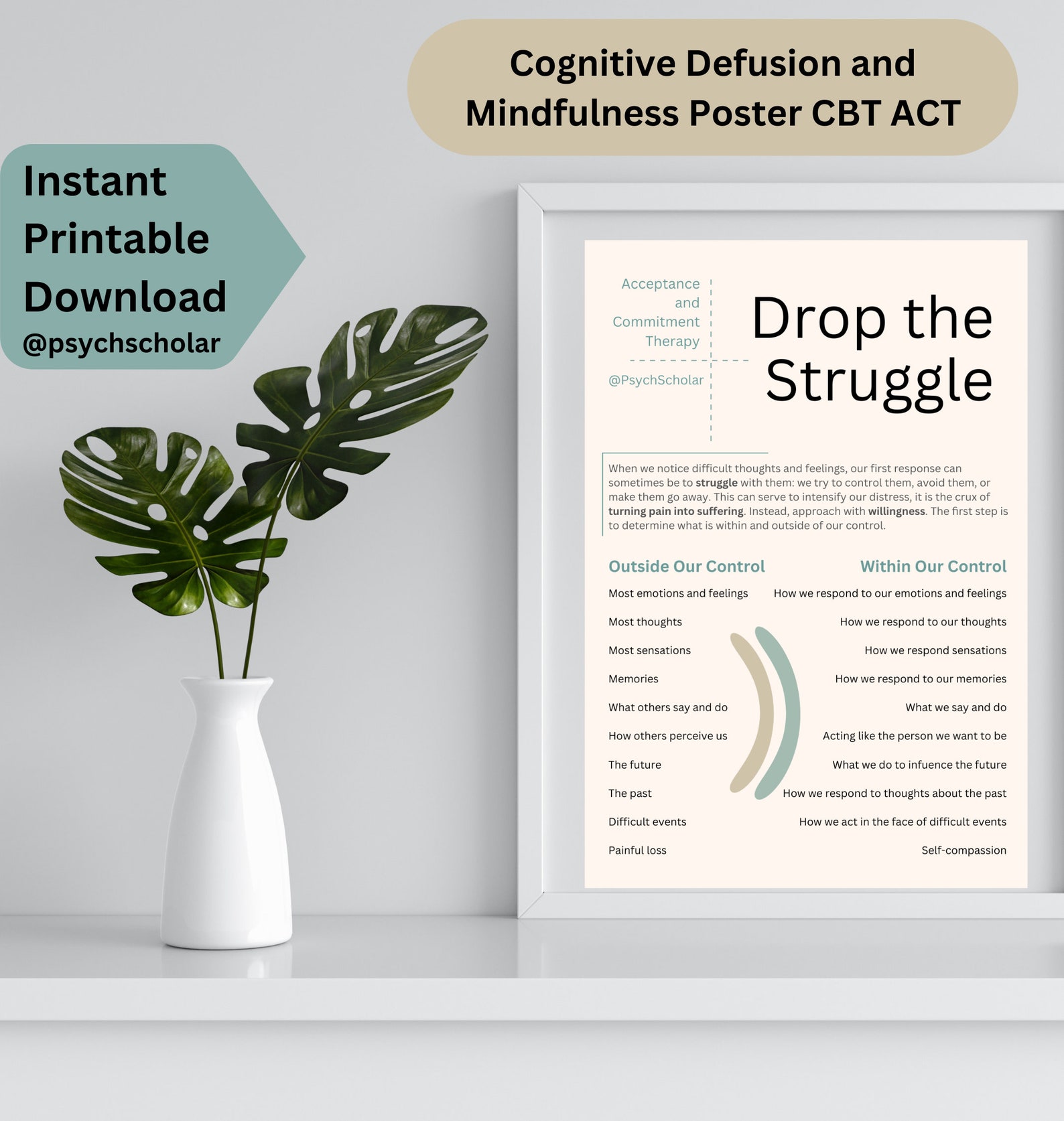 ACT Acceptance Worksheet Bundle: Acceptance and Commitment Therapy ...