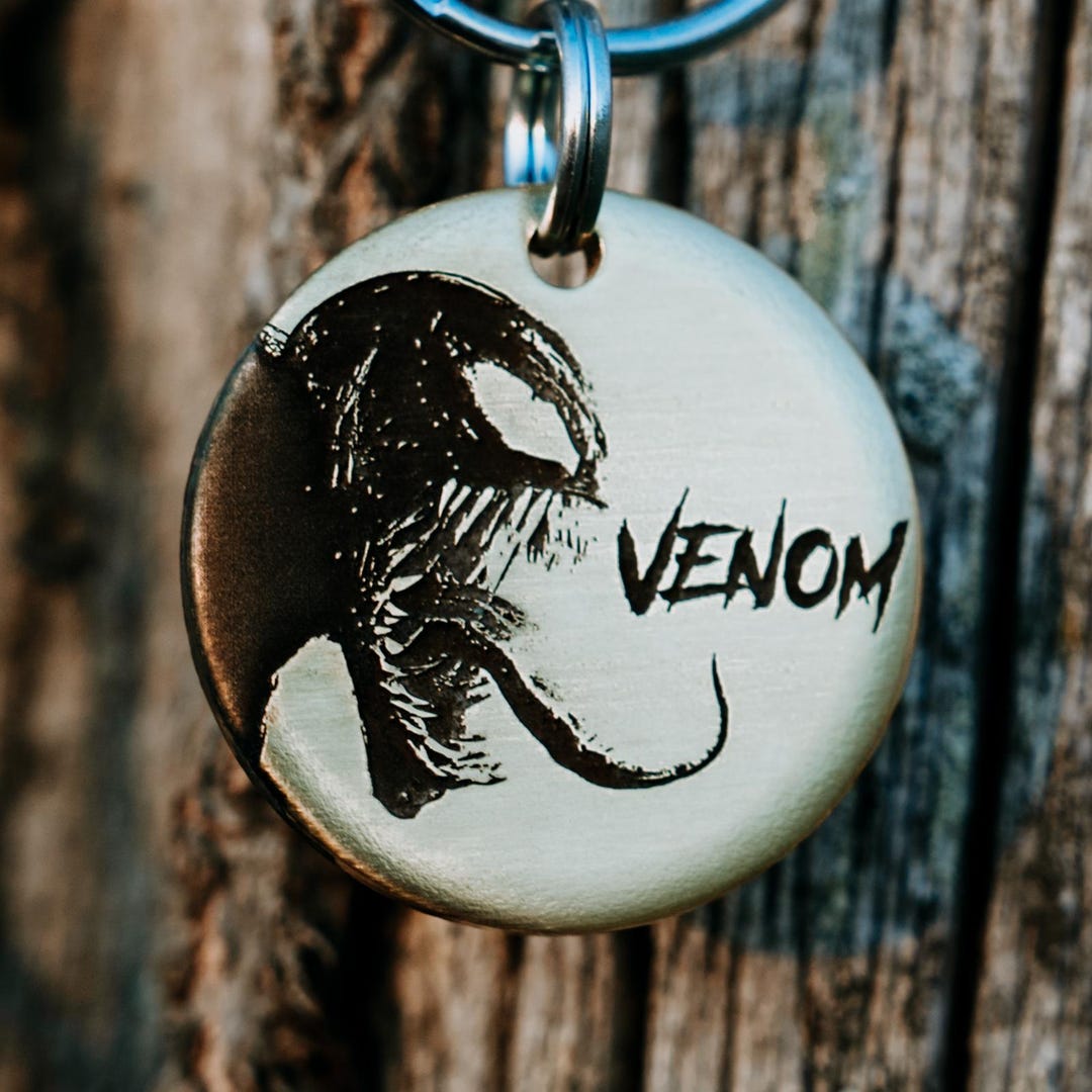 Venom Dog Tag | Engraved | Copper | Personalized | Pet Id Tag | Cat ...