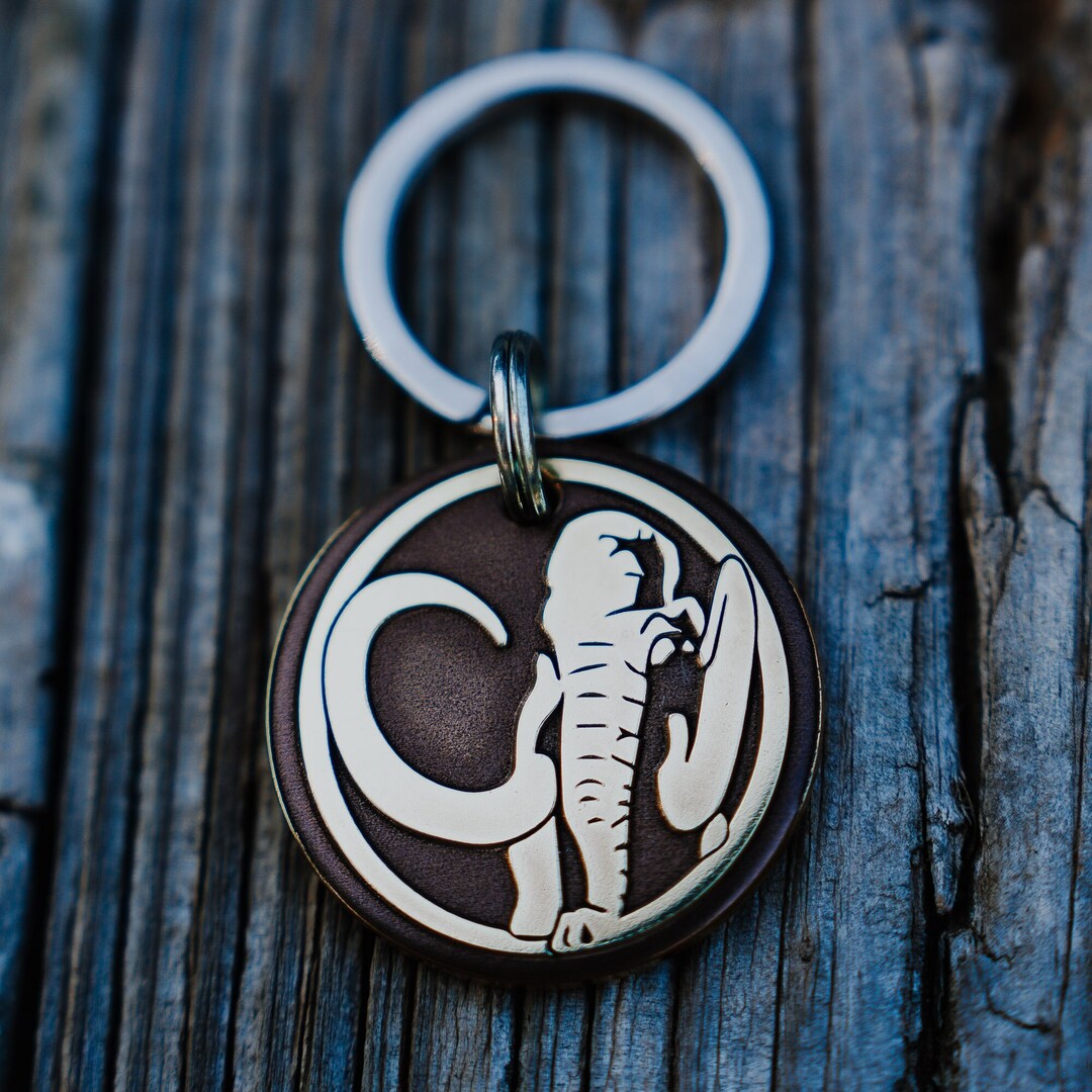 Mastodon Power Coin Dog Tag | Engraved | Copper | Personalized | Pet Id ...