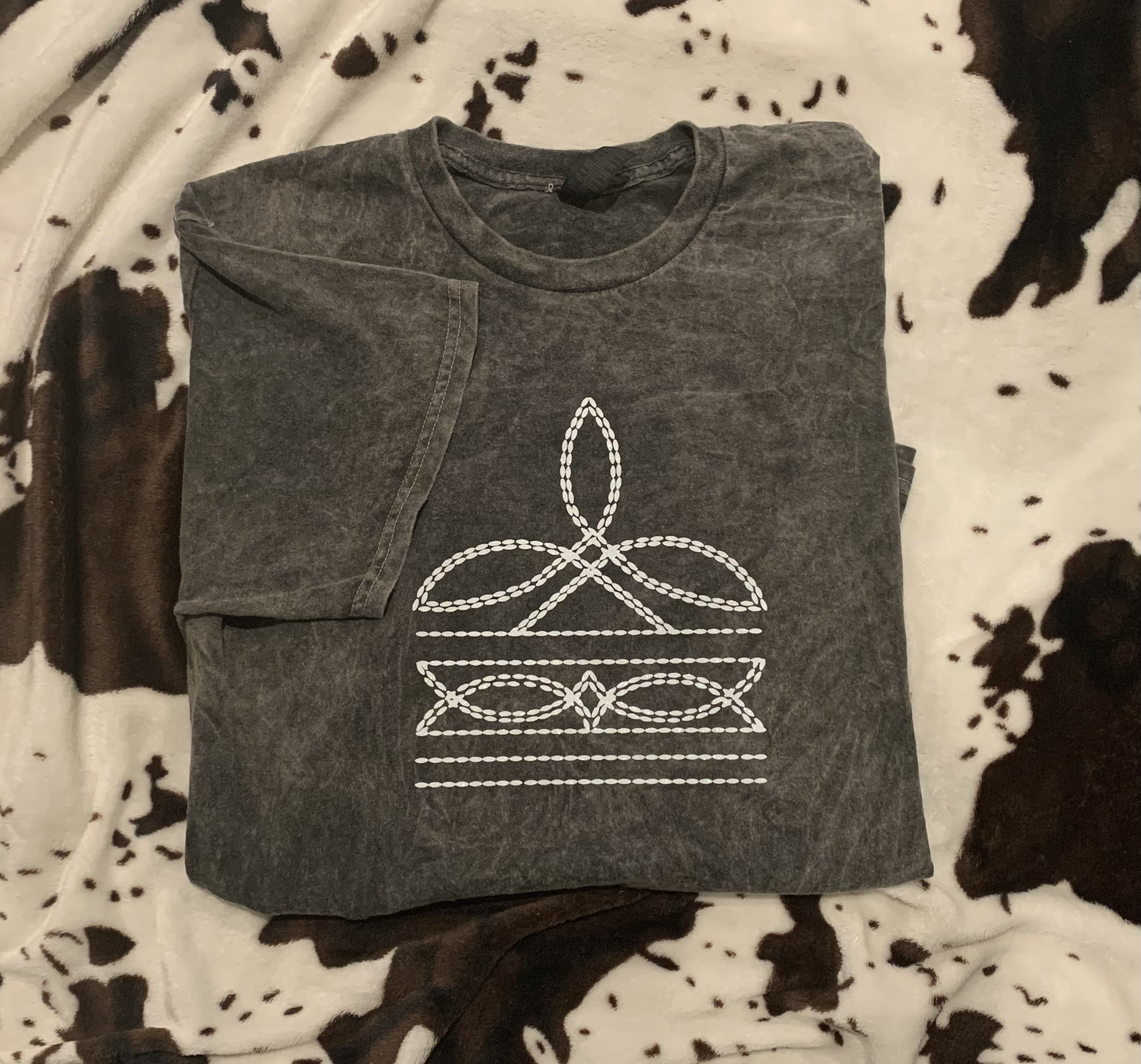Acid Wash “boot Stitch” T-shirts - Etsy