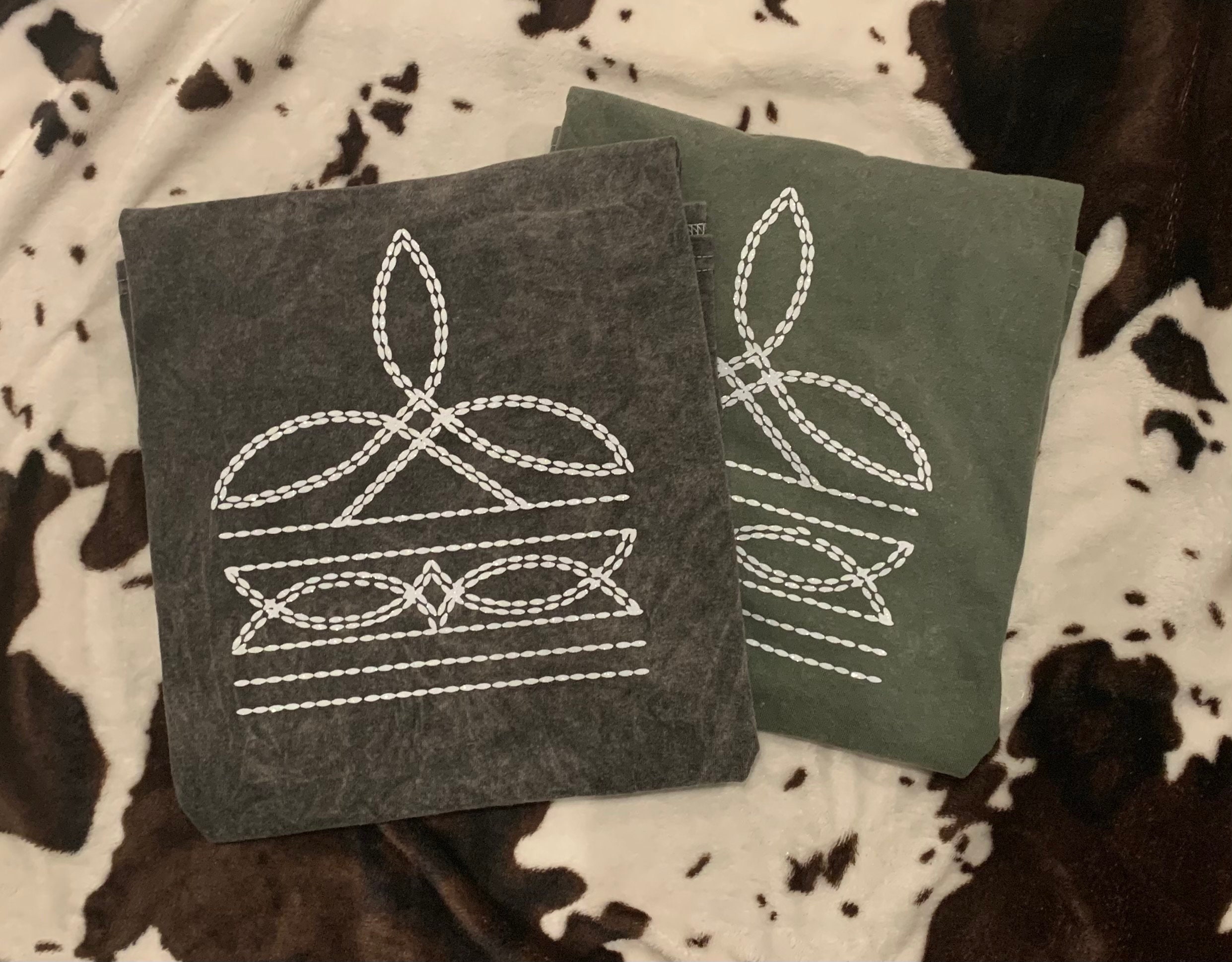 Acid Wash “boot Stitch” T-shirts - Etsy