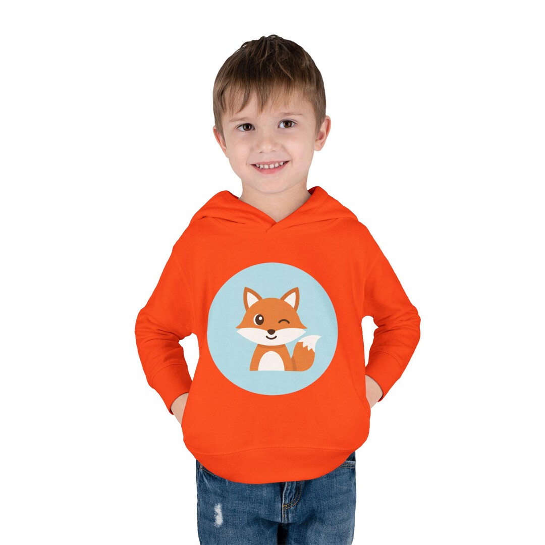 Toddler Fox Fleece Hoodie: Cozy Kids Pullover Sweatshirt - Etsy