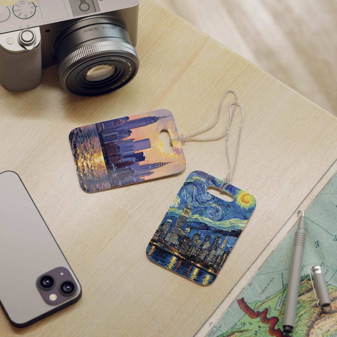 New York City, Cityscape Luggage Tags, Travel Accessories, Unique Gift ...