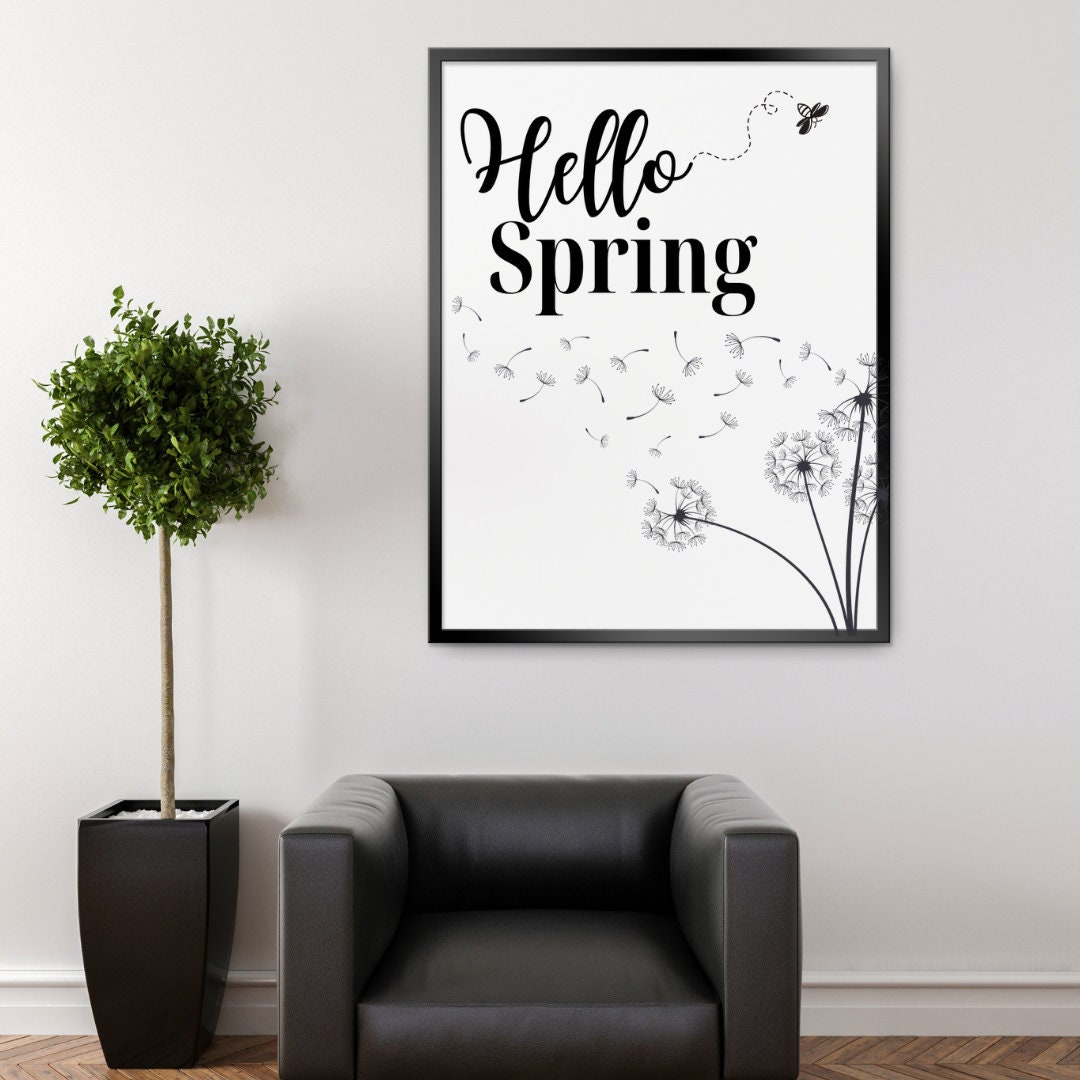 Hello Spring Vector File - Cheerful Floral Graphics for DIY Projects ...