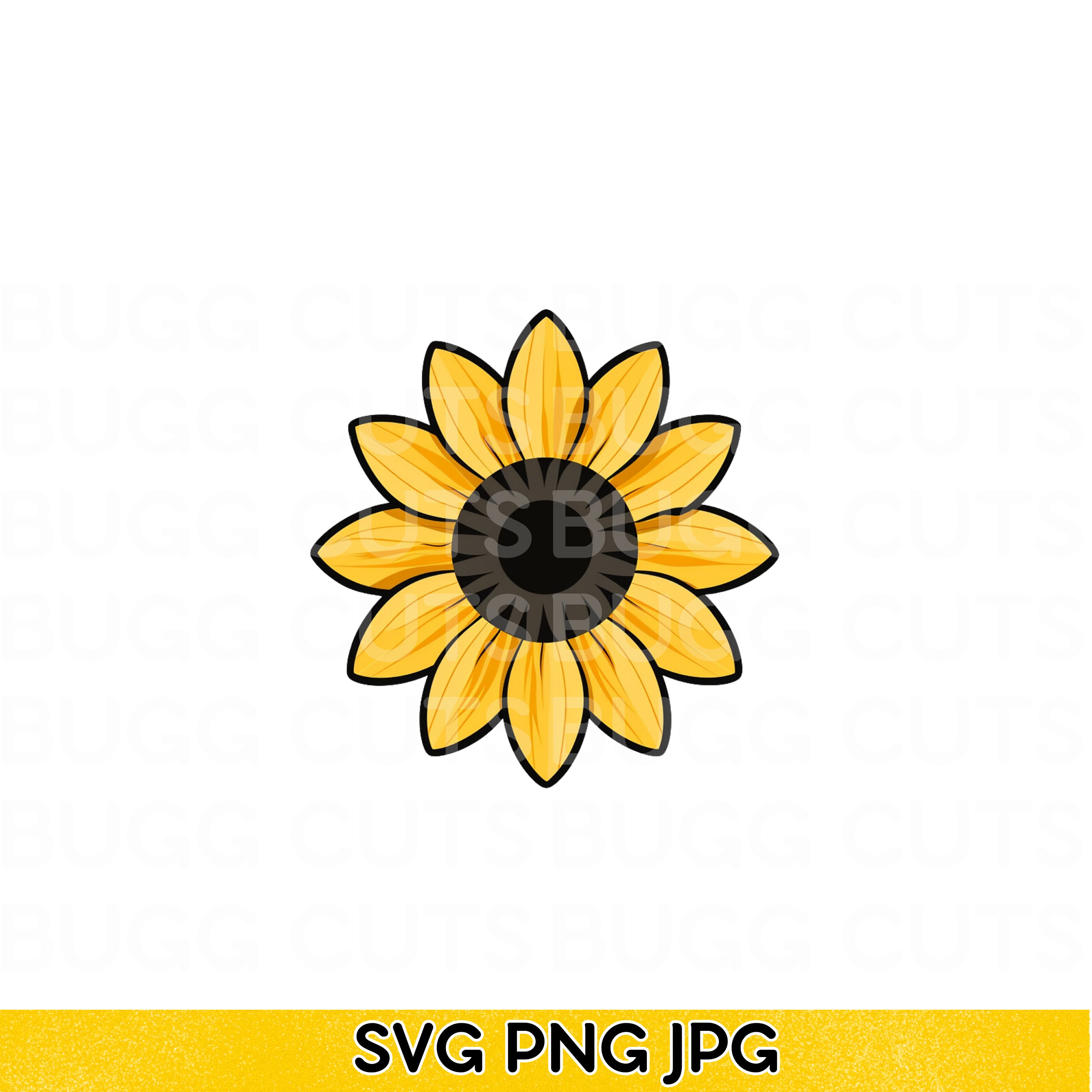 Sunflower Svg Bundle Cut Files for Cricut and Silhouette, Sunflower Png ...