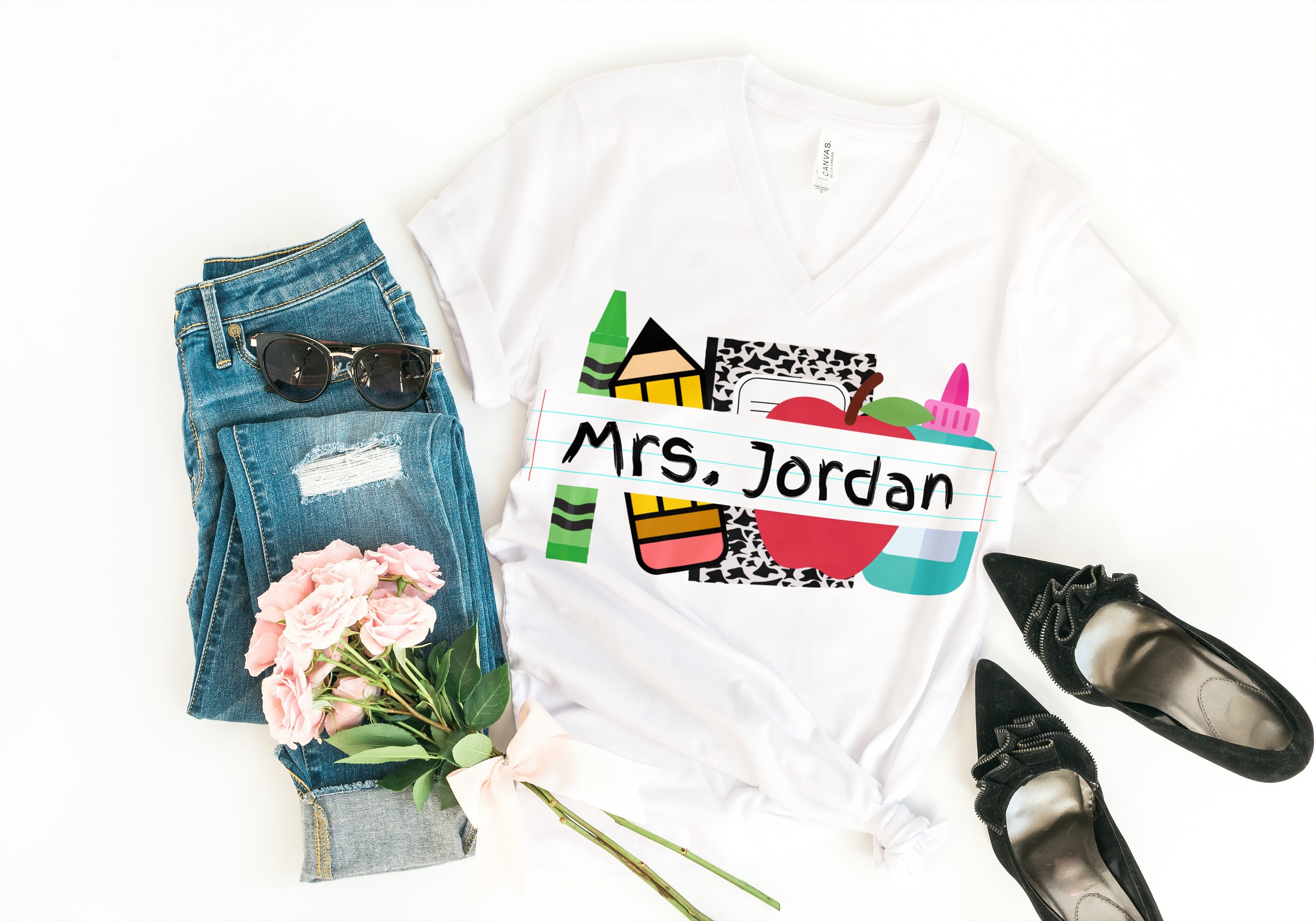 Personalized Split Monogram Vector File for Teachers Customizable ...