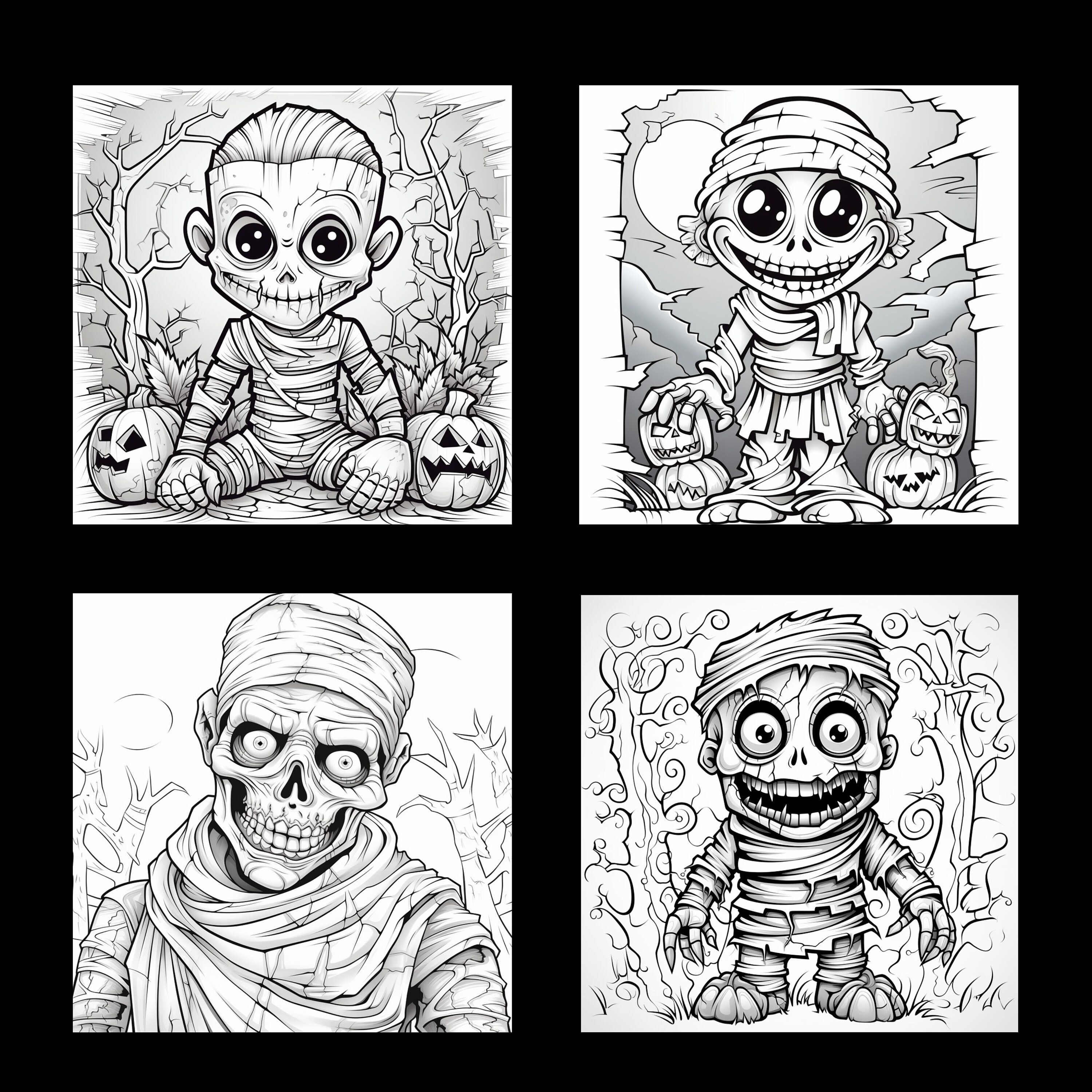 Halloween Bundle: Coloring Pages for Adults. 3 Full Coloring Books ...