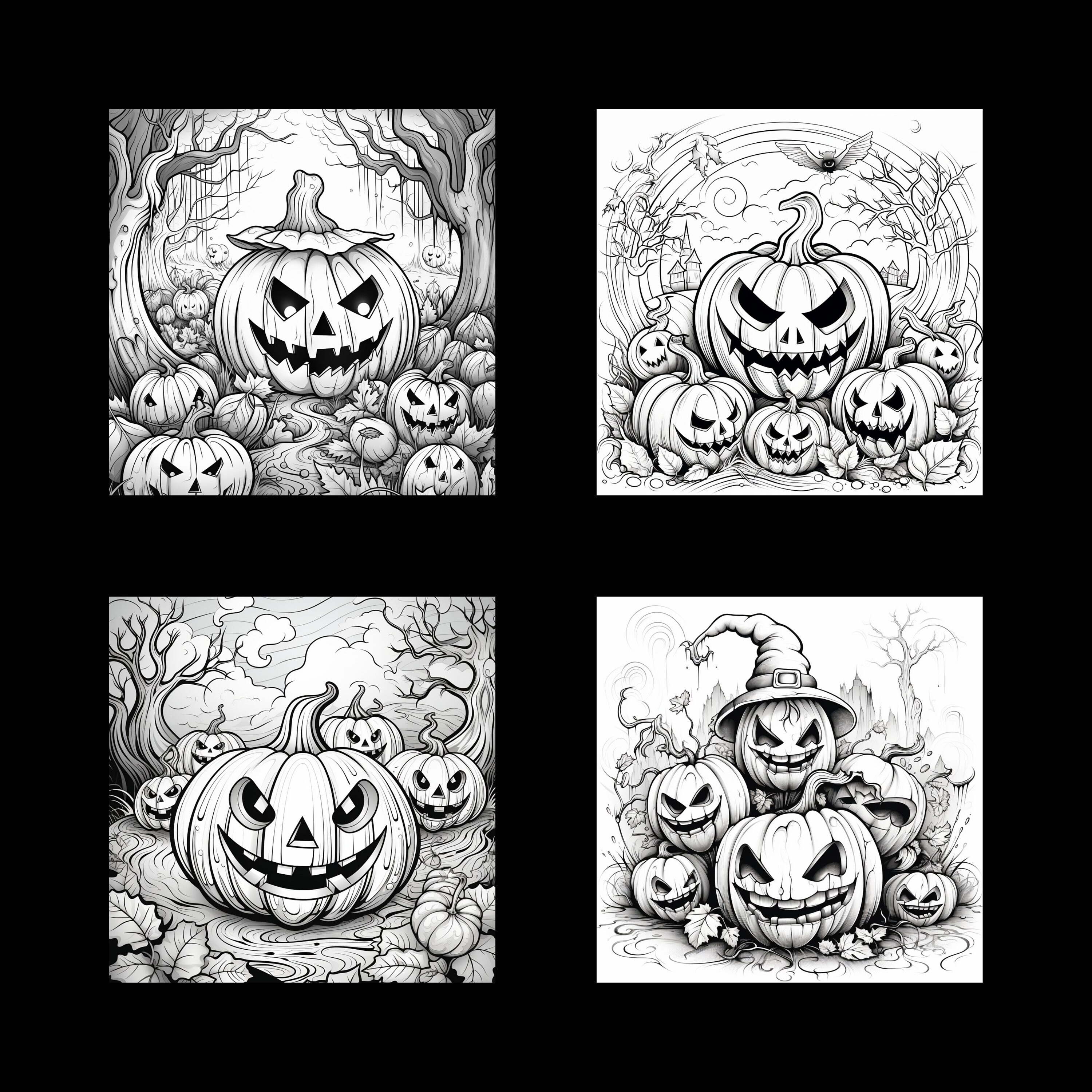 Halloween Bundle: Coloring Pages for Adults. 3 Full Coloring Books ...