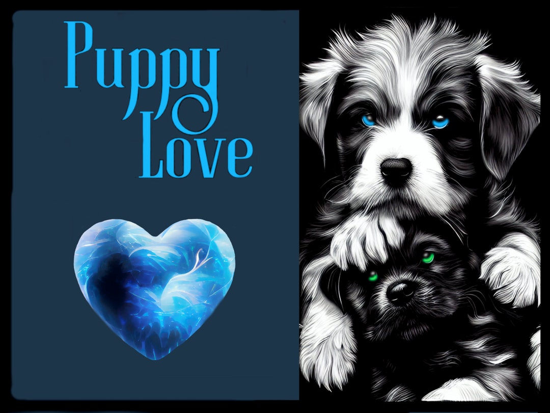 Puppy Love Version 2 Digital Art - Etsy