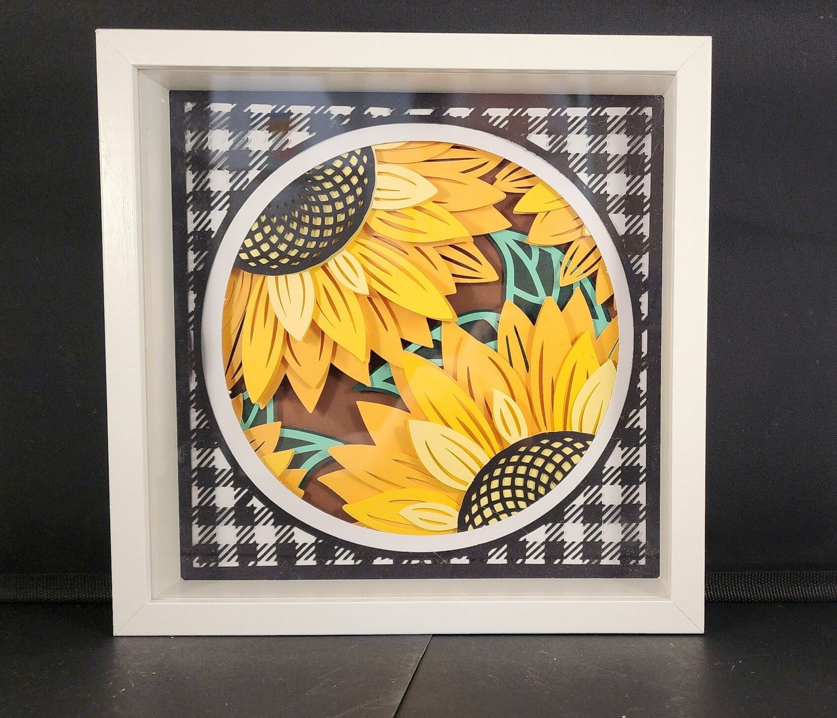 Sunflowers Shadow Box - Etsy
