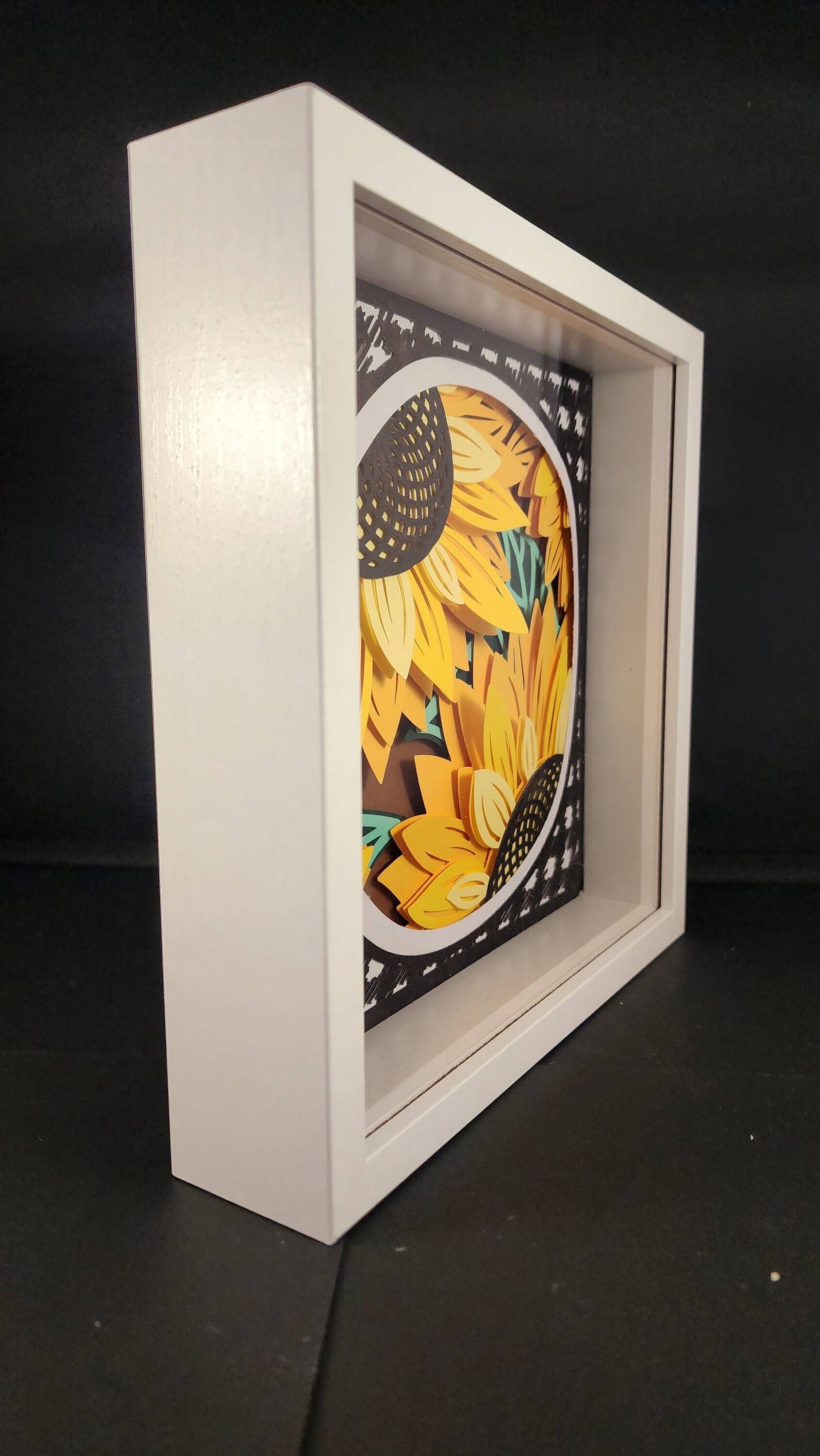 Sunflowers Shadow Box - Etsy