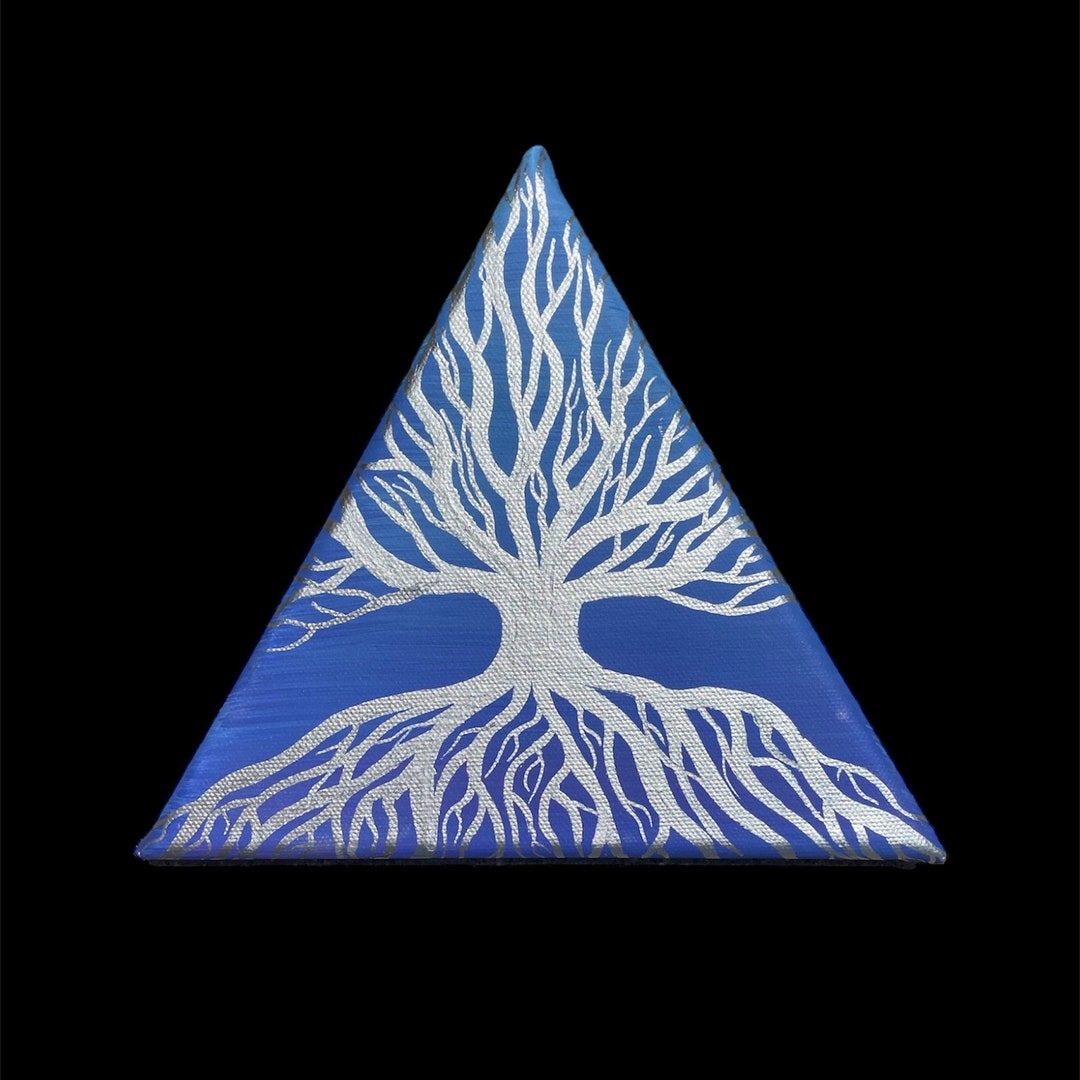 Blue Tree of Life Acrylic Painting on Canvas - Etsy