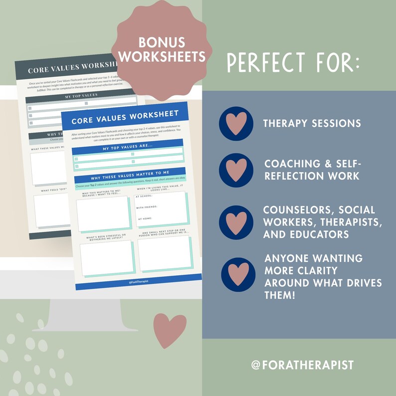 Core Values Flashcards Bundle Printable | SAVE 25% | Adult Teen Kids ...