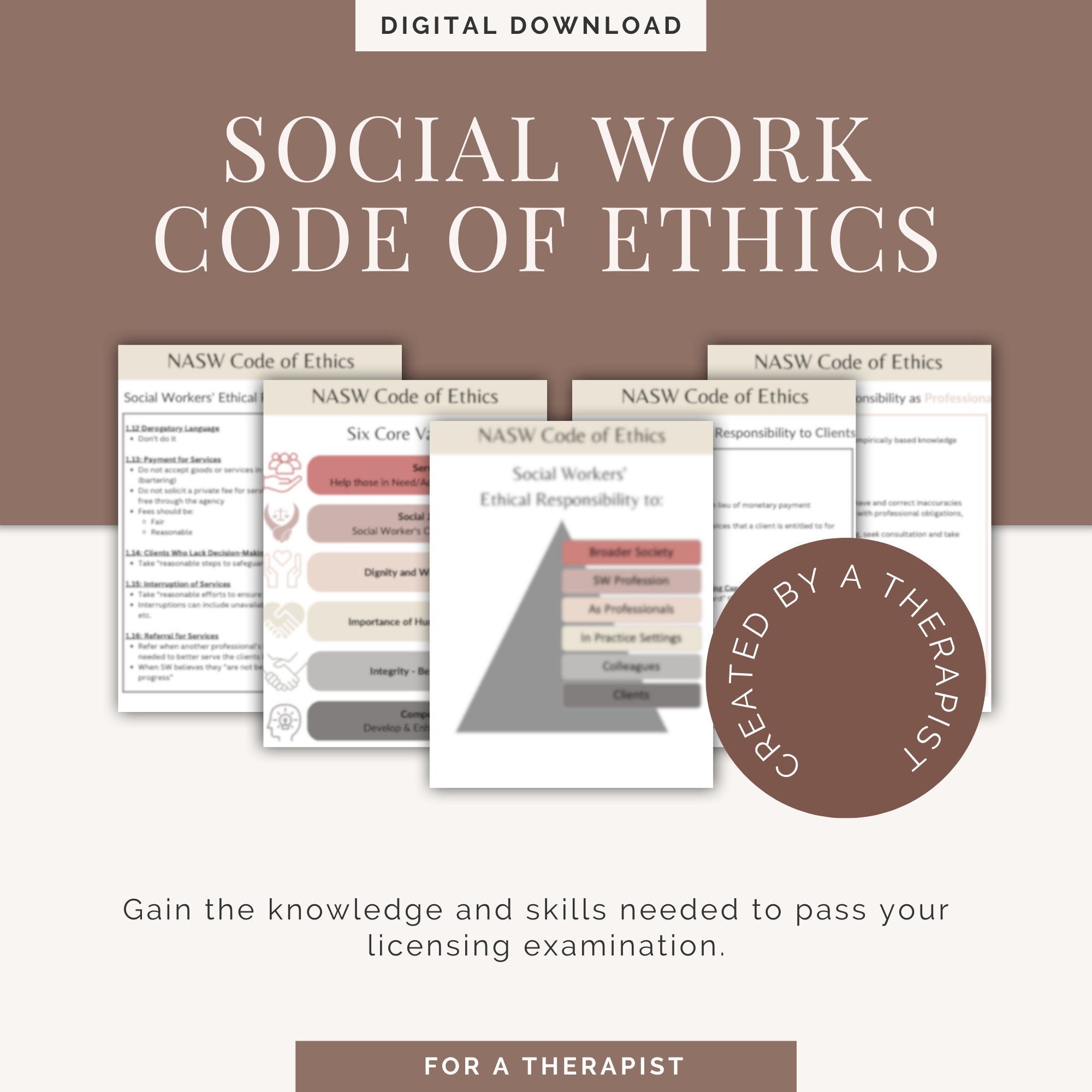 Social Work Code of Ethics Study Resource (NASW) - Etsy