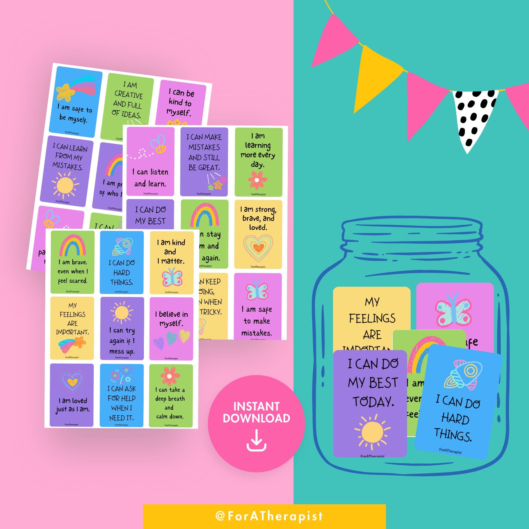 Kids Affirmation Cards Printable | Positive Affirmations for Children ...