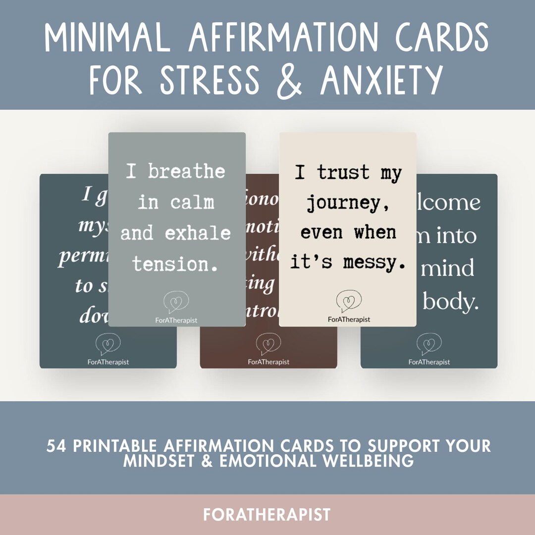 Printable Affirmation Cards for Adults | Calm Mind + Stress Relief ...