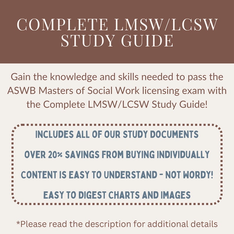 LMSW LCSW Exam Study Guide – 90+ Pages | ASWB Prep Book | Printed ...