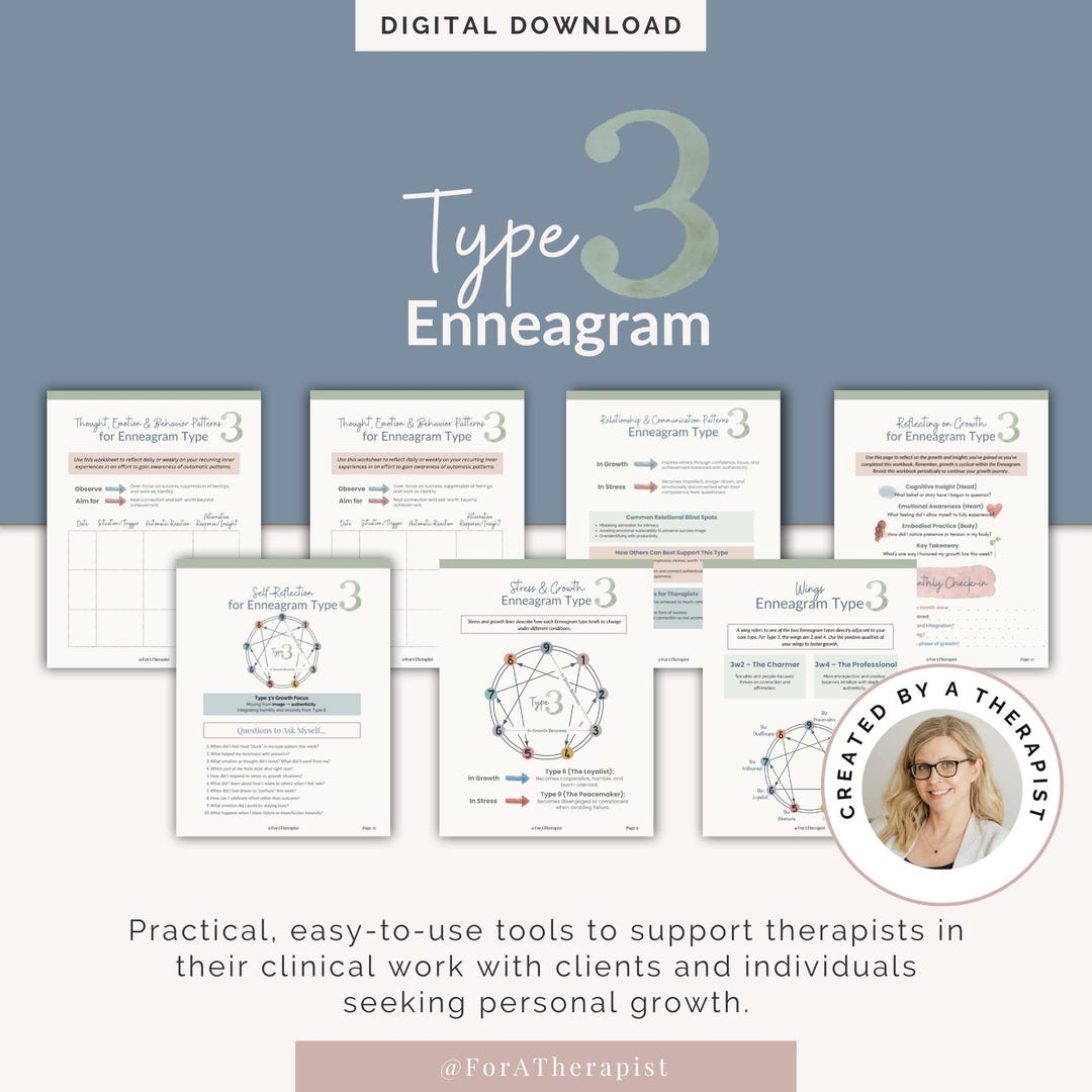 Enneagram Type 3 Workbook | Achiever Reflection Workbook | Authenticity ...