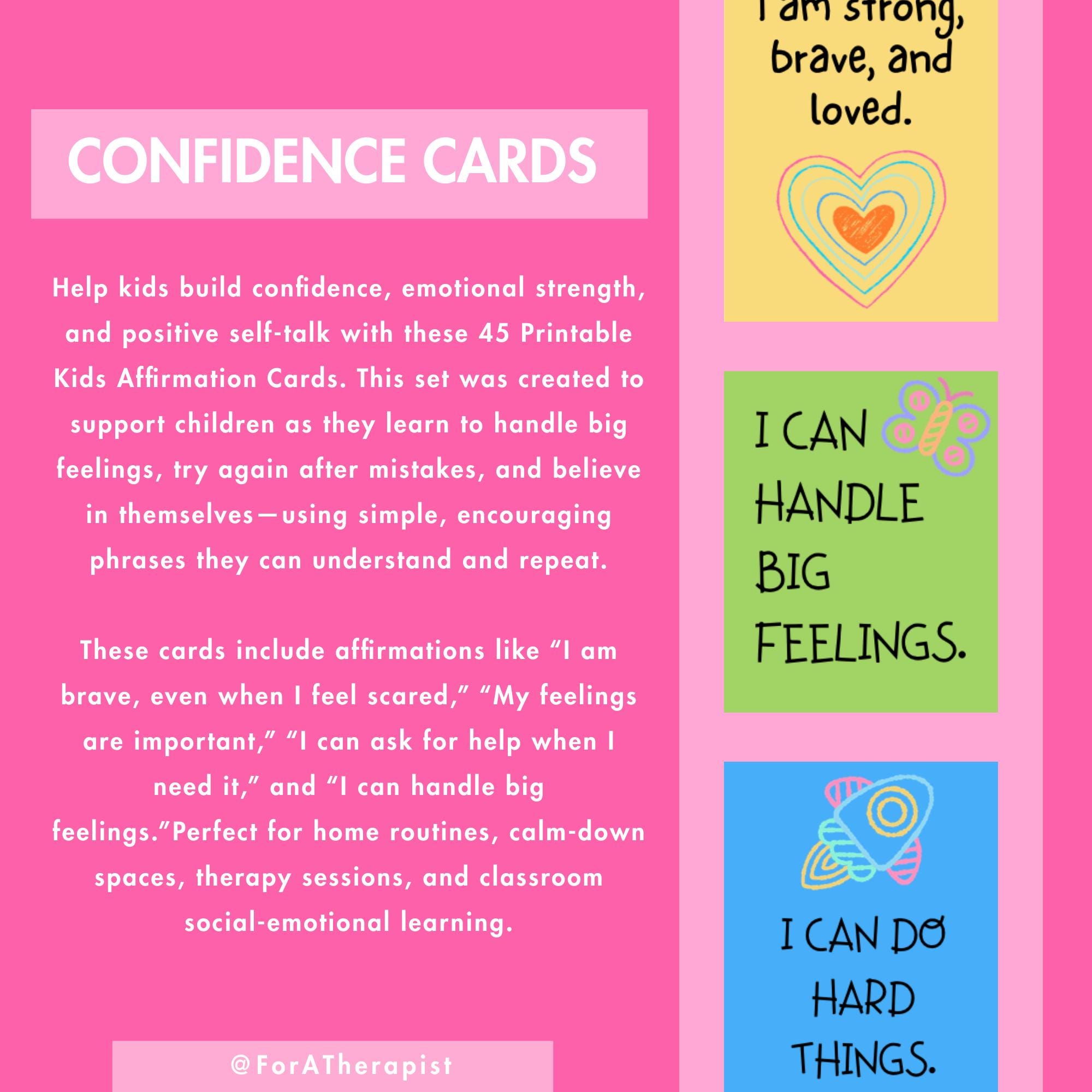 Kids Affirmation Cards Printable | Positive Affirmations for Children ...