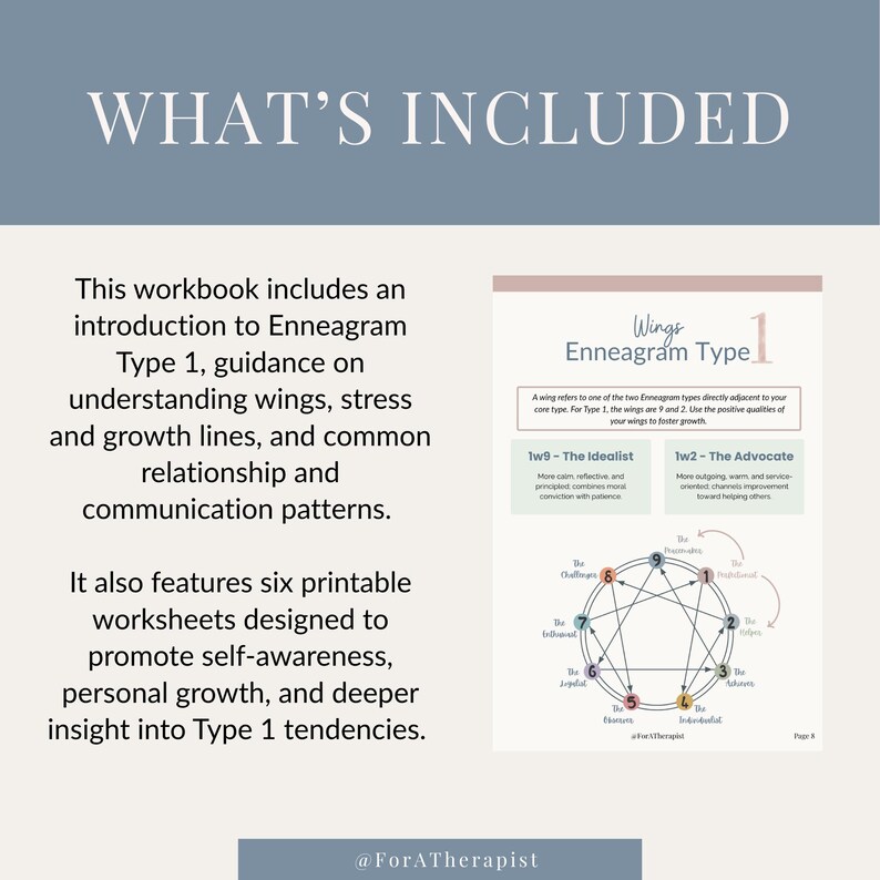 Enneagram Type One, the Reformer | Self-reflection & Growth Printable ...