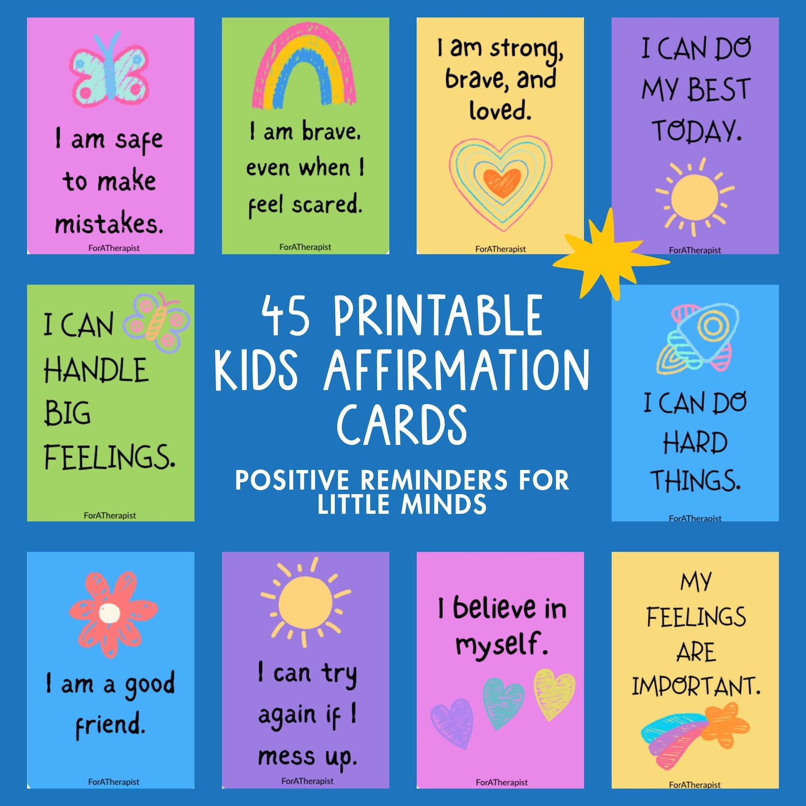 Kids Affirmation Cards Printable | Positive Affirmations for Children ...