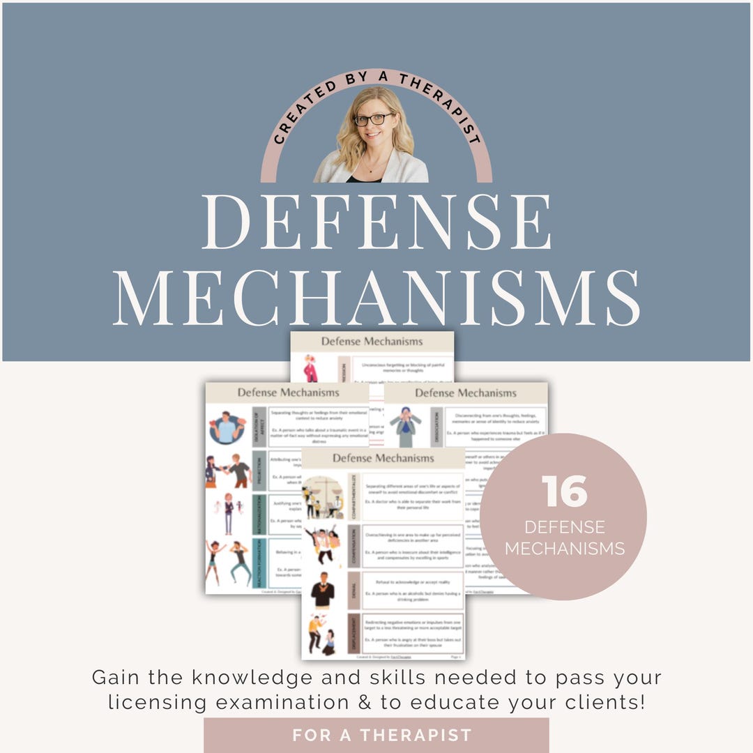 Defense Mechanisms Study Guide – Mental Health PDF | LMSW LCSW Exam ...