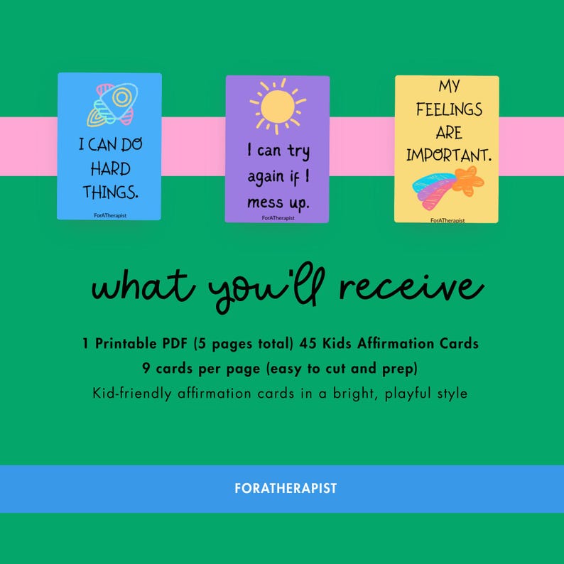 Kids Affirmation Cards Printable | Positive Affirmations for Children ...