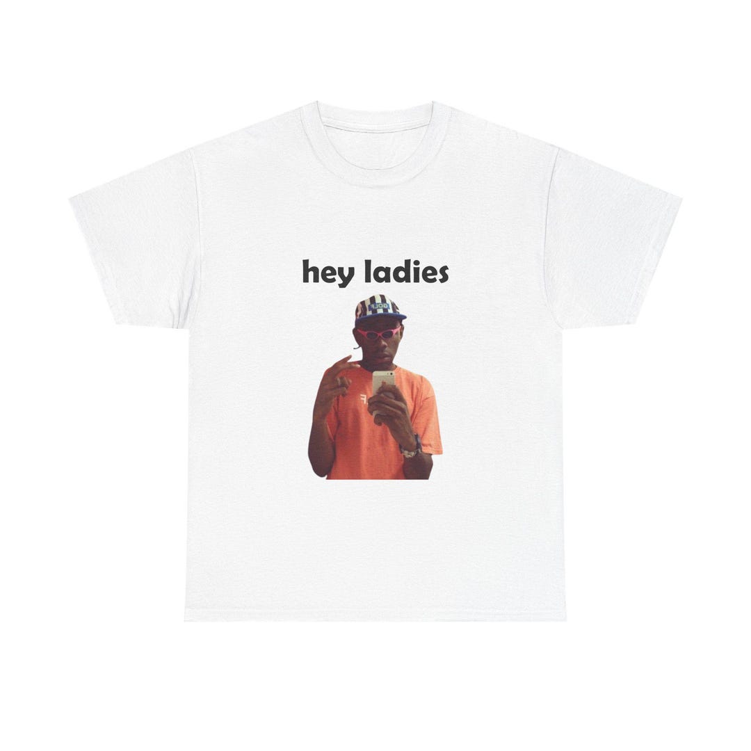 Hey Ladies Funny Meme Shirt, Humorous Unisex Tee, Ironic Meme Shirt ...