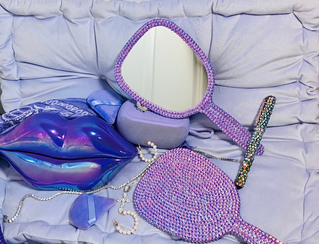 Purple Bedazzled Mirrors - Etsy