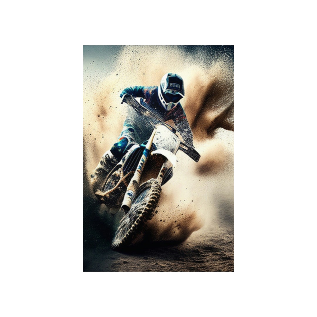 Motocross Rider Poster 12 X 18 Revving Dirt Bike Poster - Rider ...