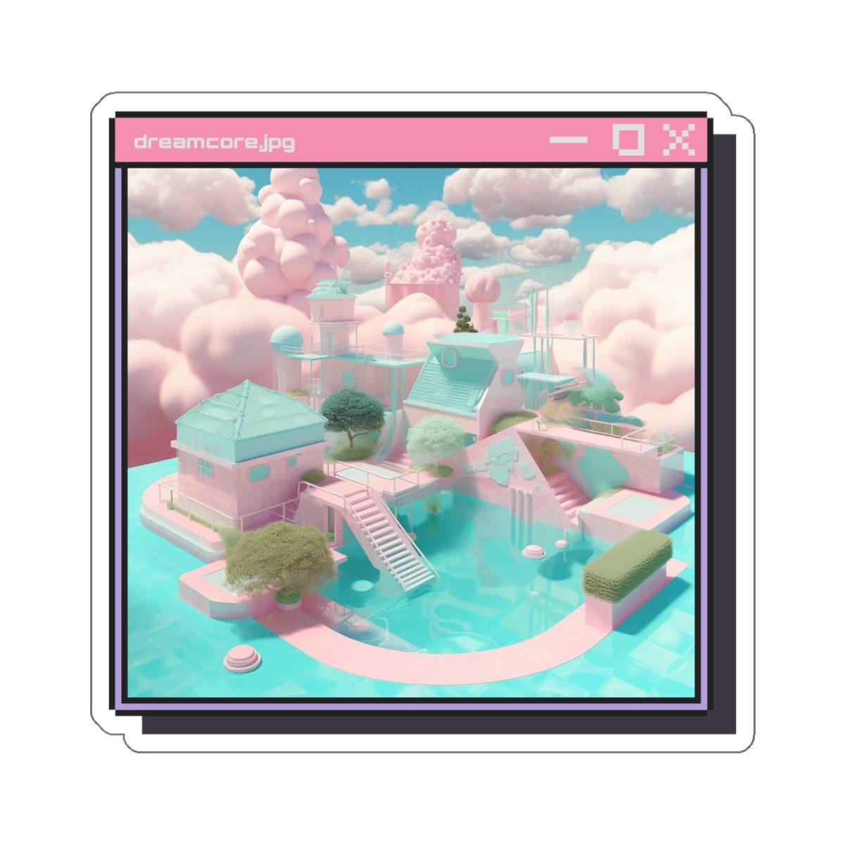 Retro OS Dream Pools Sticker / Dreamcore Aesthetic / Windows 95 ...