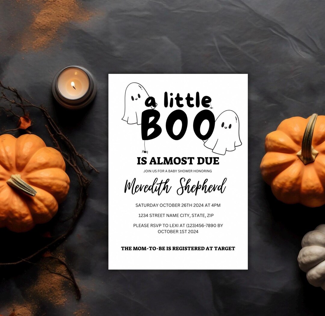 EDITABLE Little Boo Baby Shower Invite - Etsy