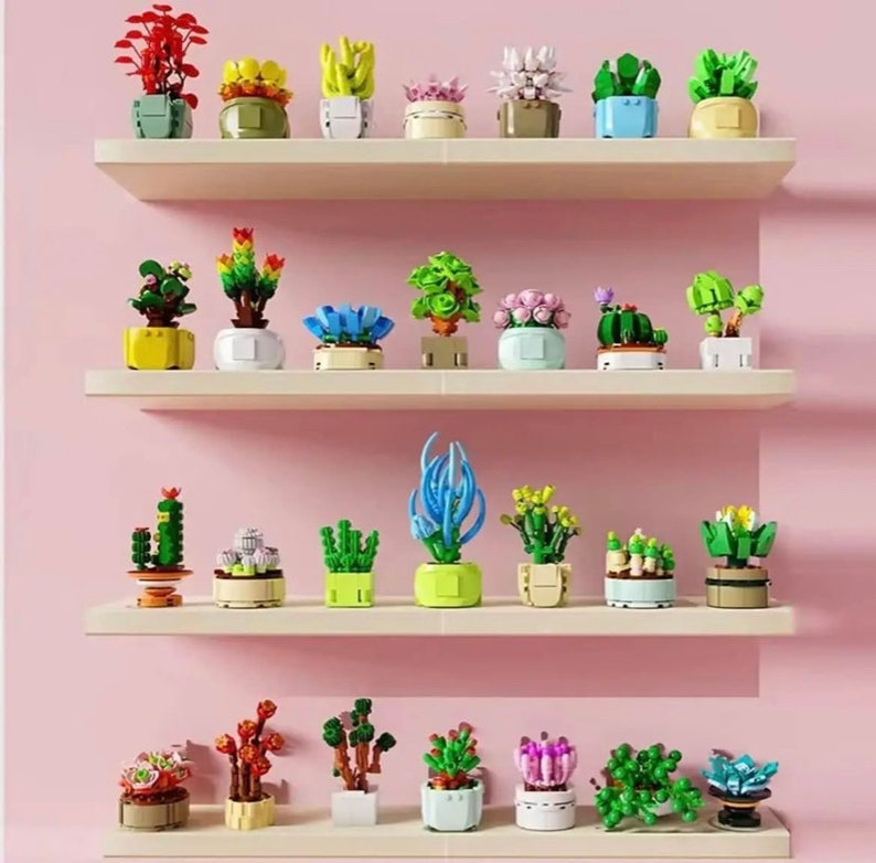 Lego Plant Flower Building Block Succulent Toys T For Etsy