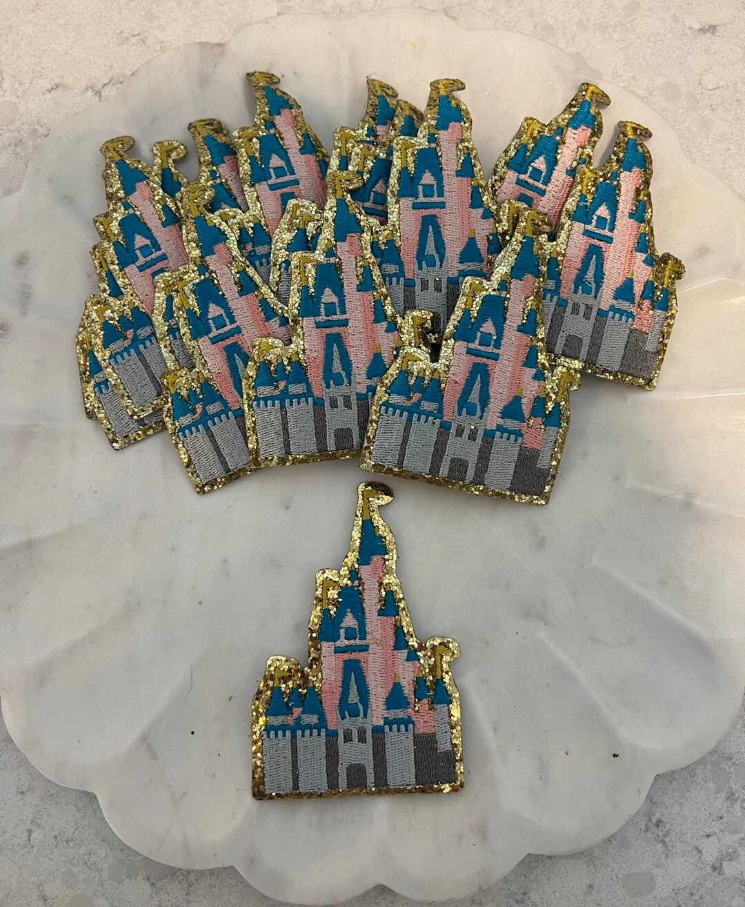 Gorgeous Castle Patch - Glitter Trim- Princess Castle- Cinderella ...