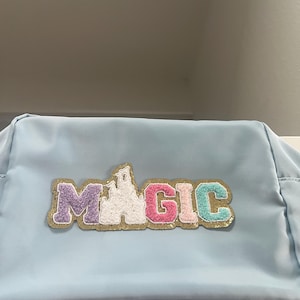 IRON ON -gold Trimmed MAGIC Patch- Embroidered- Castle Patch- Theme ...