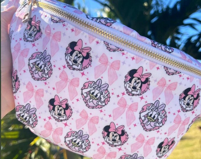 NEW ! JUMBO Bow Fanny Pack/ Theme Park Fanny Pack/ Mouse Cross Body ...