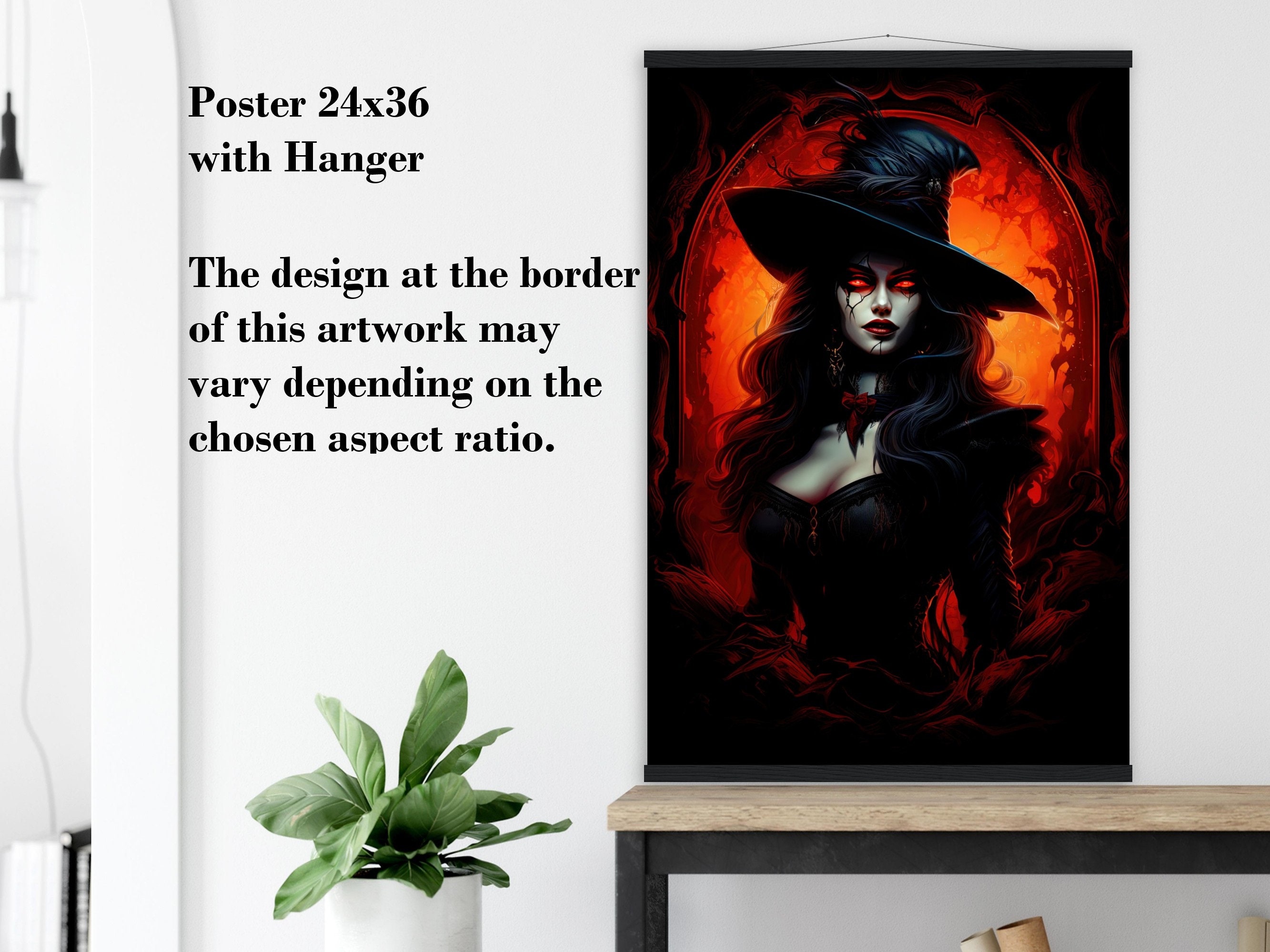 Vampire Wall Art - Witch Vampire Poster - Fantasy Art Canvas ...