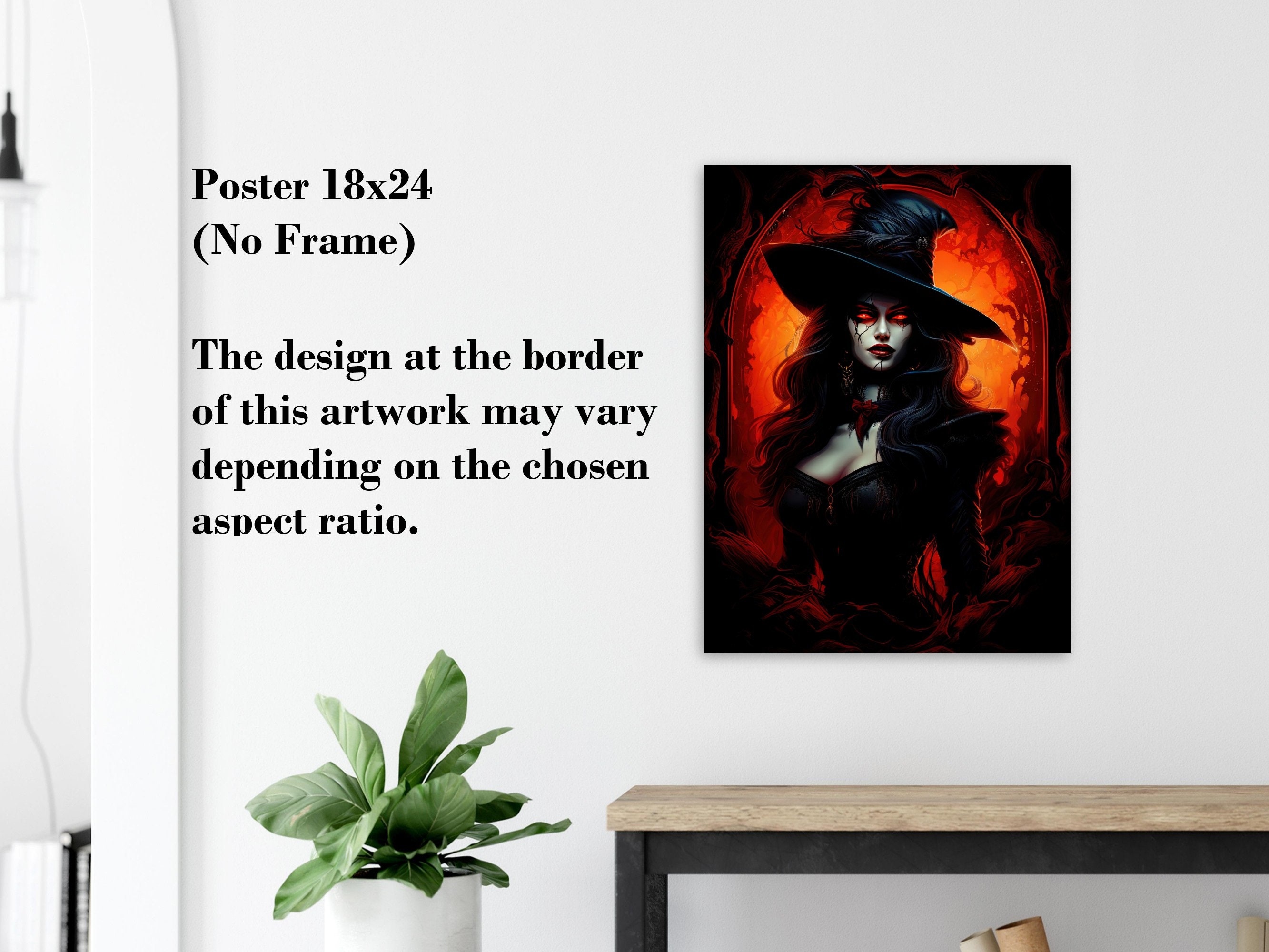 Vampire Wall Art - Witch Vampire Poster - Fantasy Art Canvas ...