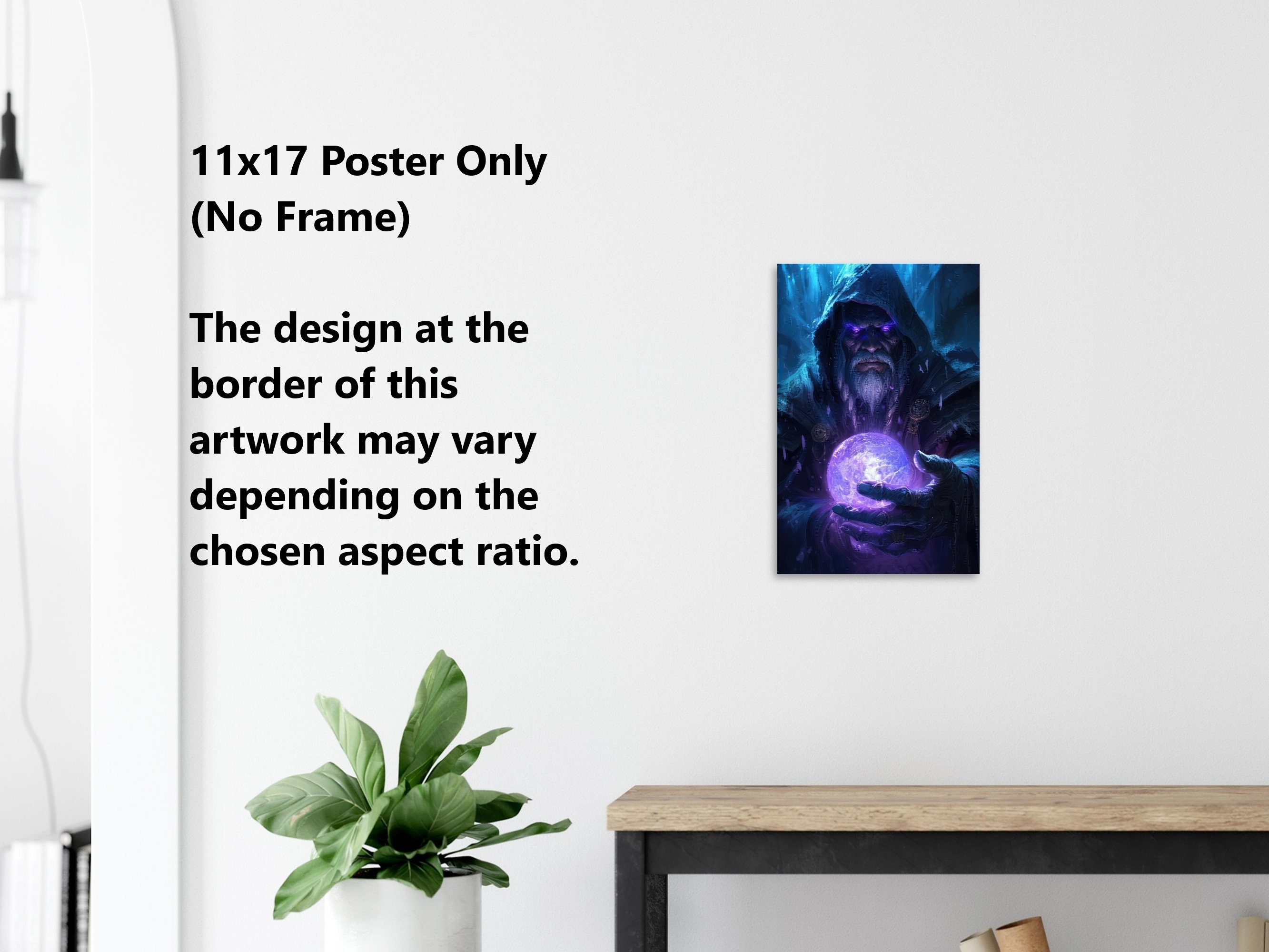 Magician Wall Art Warlock Poster Mage Spellcaster Fantasy Art Print ...