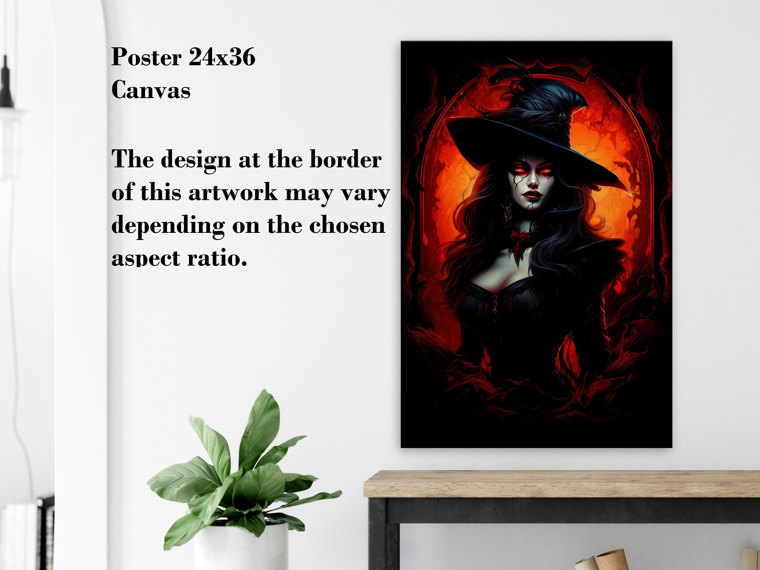 Vampire Wall Art - Witch Vampire Poster - Fantasy Art Canvas ...