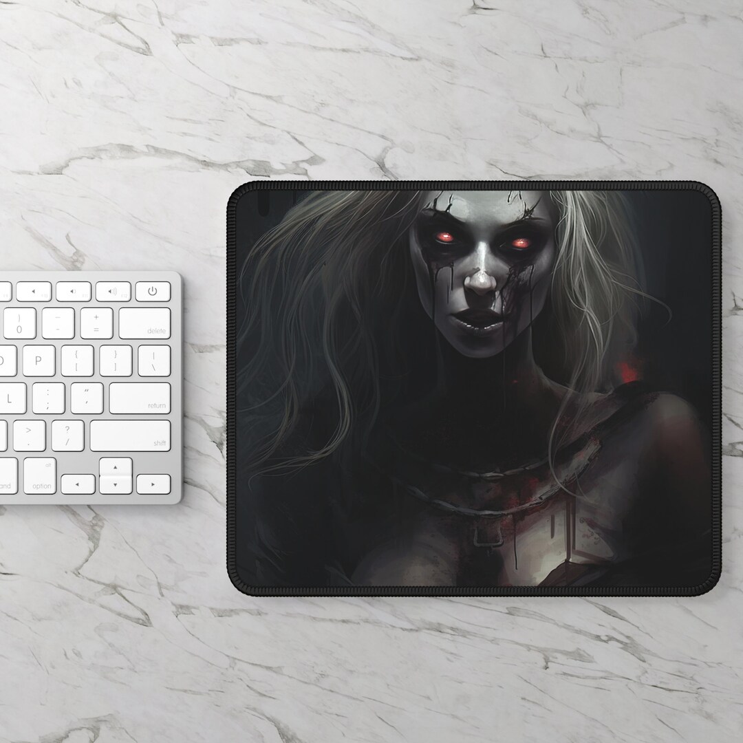 Gaming Mouse Pad - Blonde Zombie Horror Mouse Pad - Gift for Gamer ...