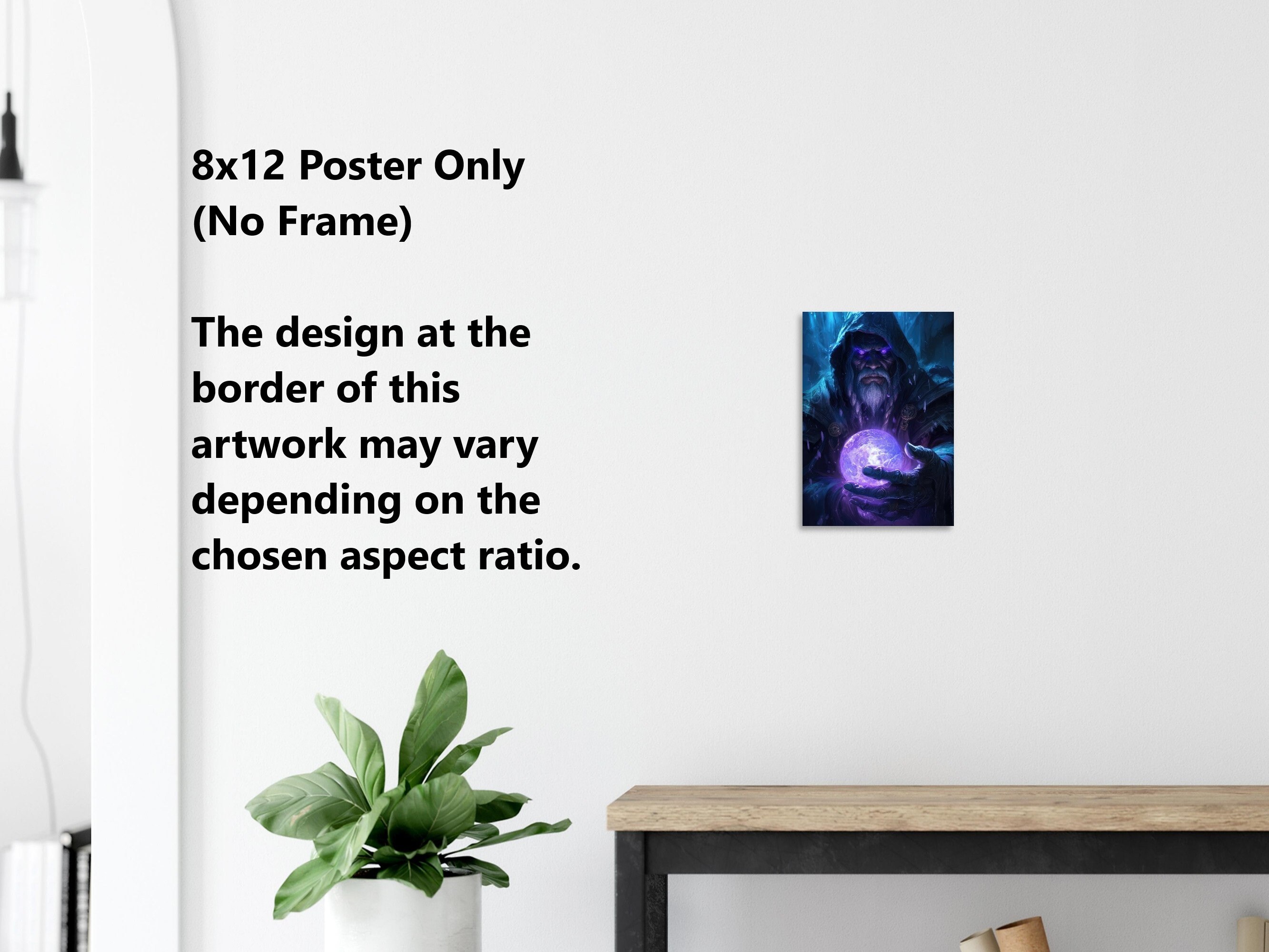 Magician Wall Art Warlock Poster Mage Spellcaster Fantasy Art Print ...