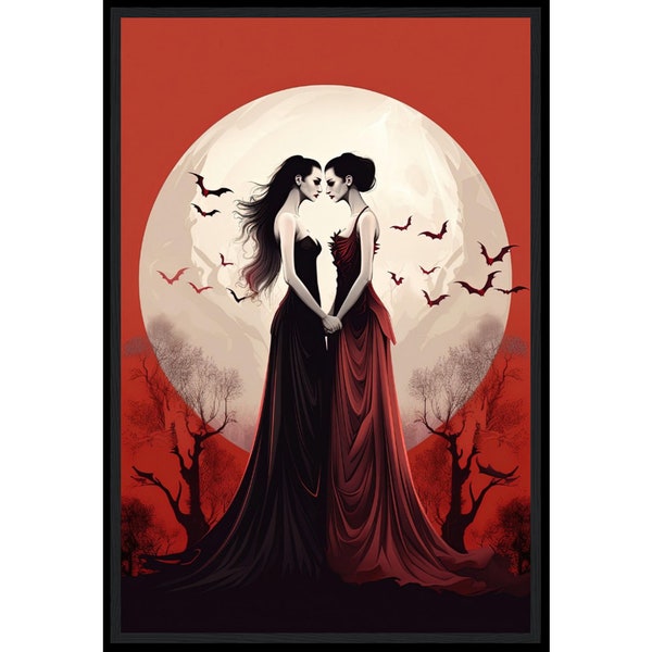Lesbian Vampire Poster Etsy